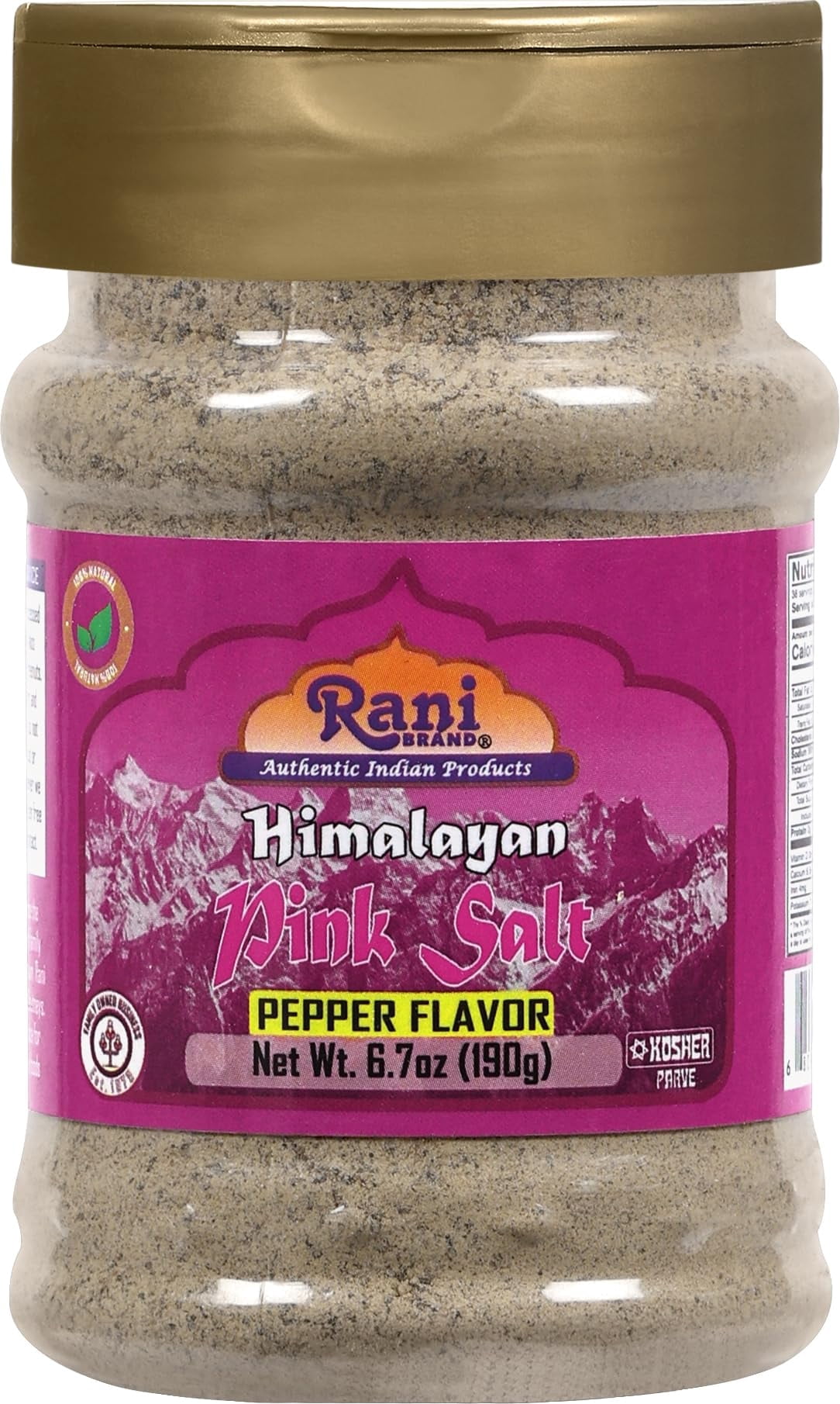 Rani Himalayan Pink Salt Pepper Flavor (84 Essential Trace Minerals) 6 ...