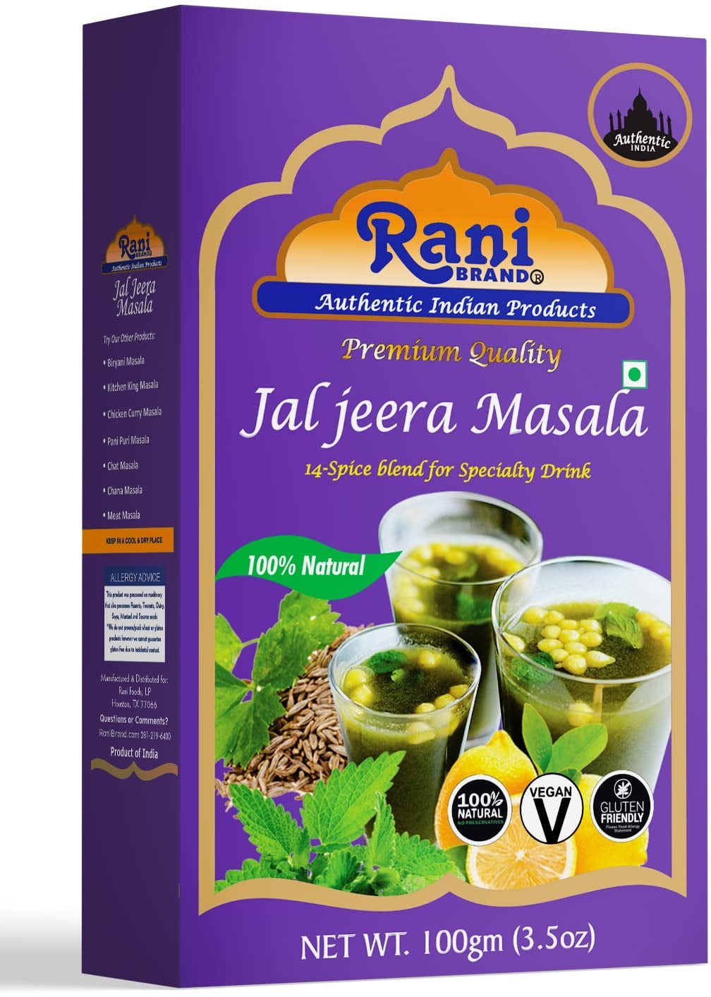 Rani Jal Jeera Masala (14-Spice blend BSL1 for Spicy Indian Drink) 3 ...