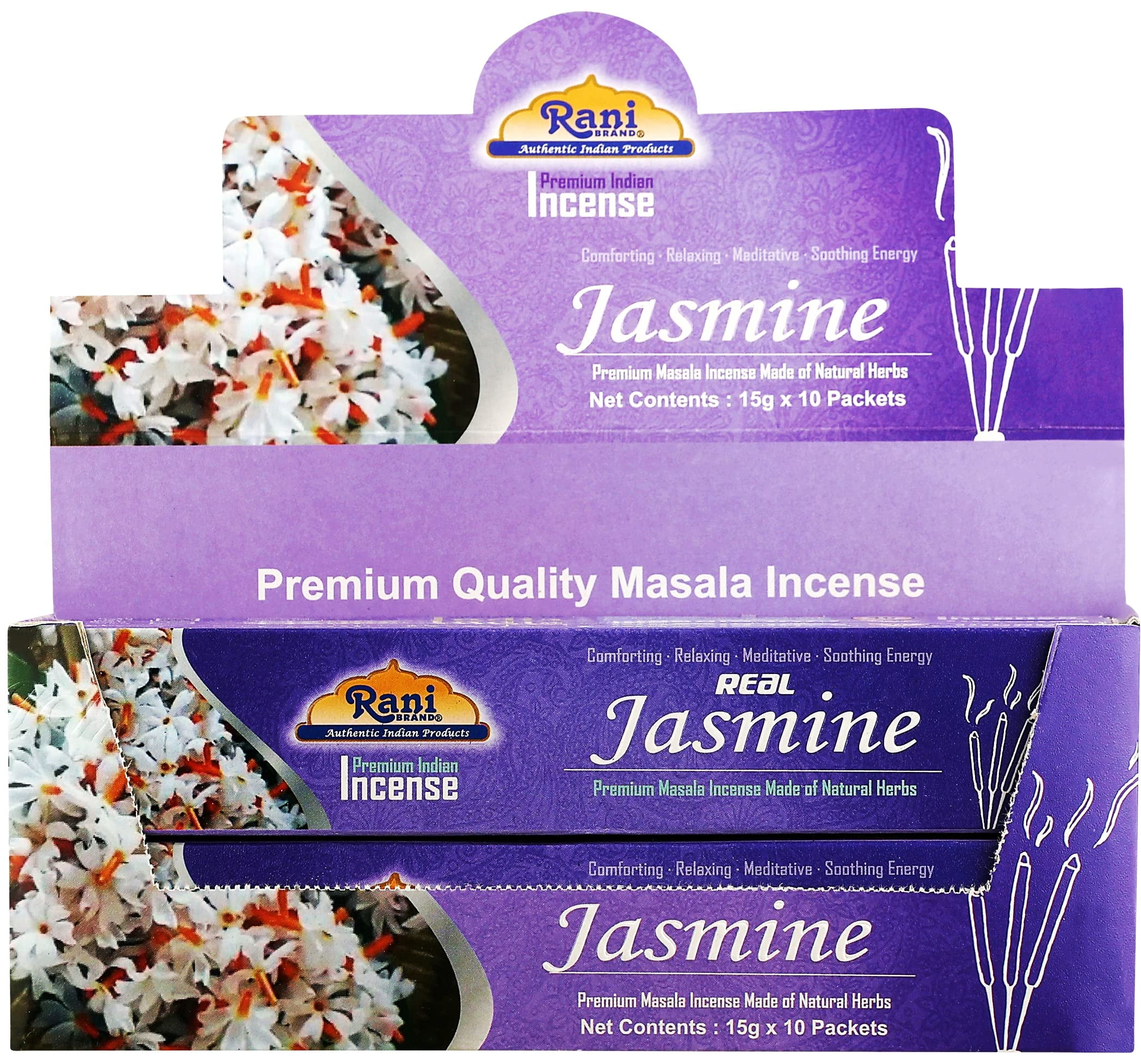 Rani Jasmine Incense (Masala Incense Made of Natural Herbs) 15g x 10 ...