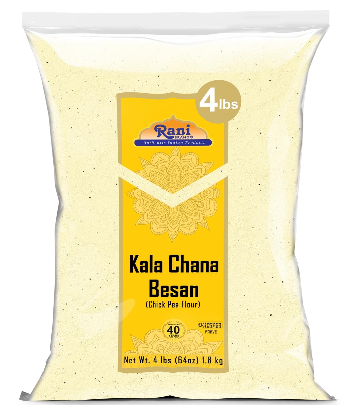 Rani Kala Chana Besan (Chick Peas Flour) 64oz (4lbs) 1.81kg Bulk ~ All ...