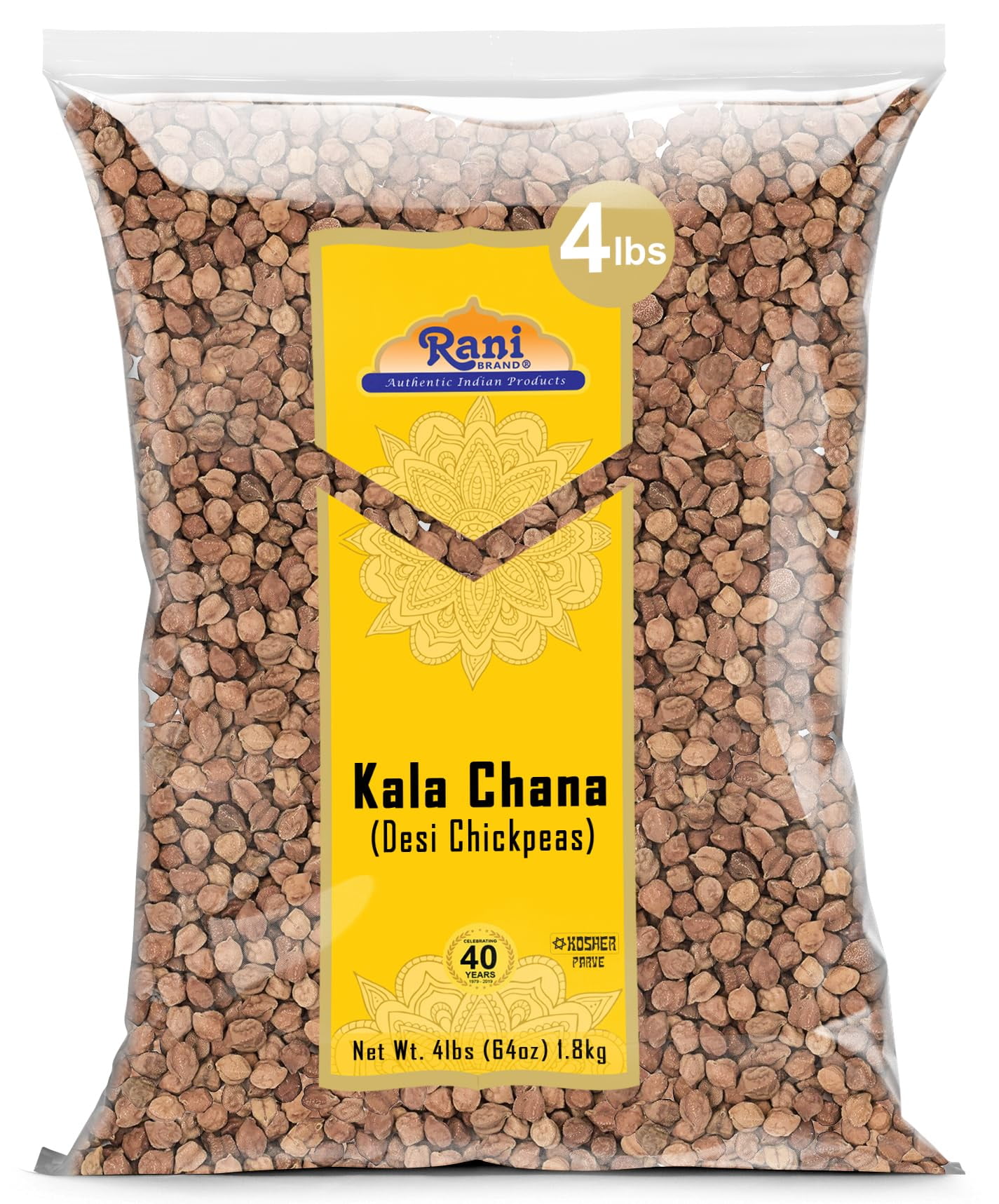 Rani Kala Chana (Desi Chickpeas, Lentils, 64oz) ~ Natural | Kosher ...