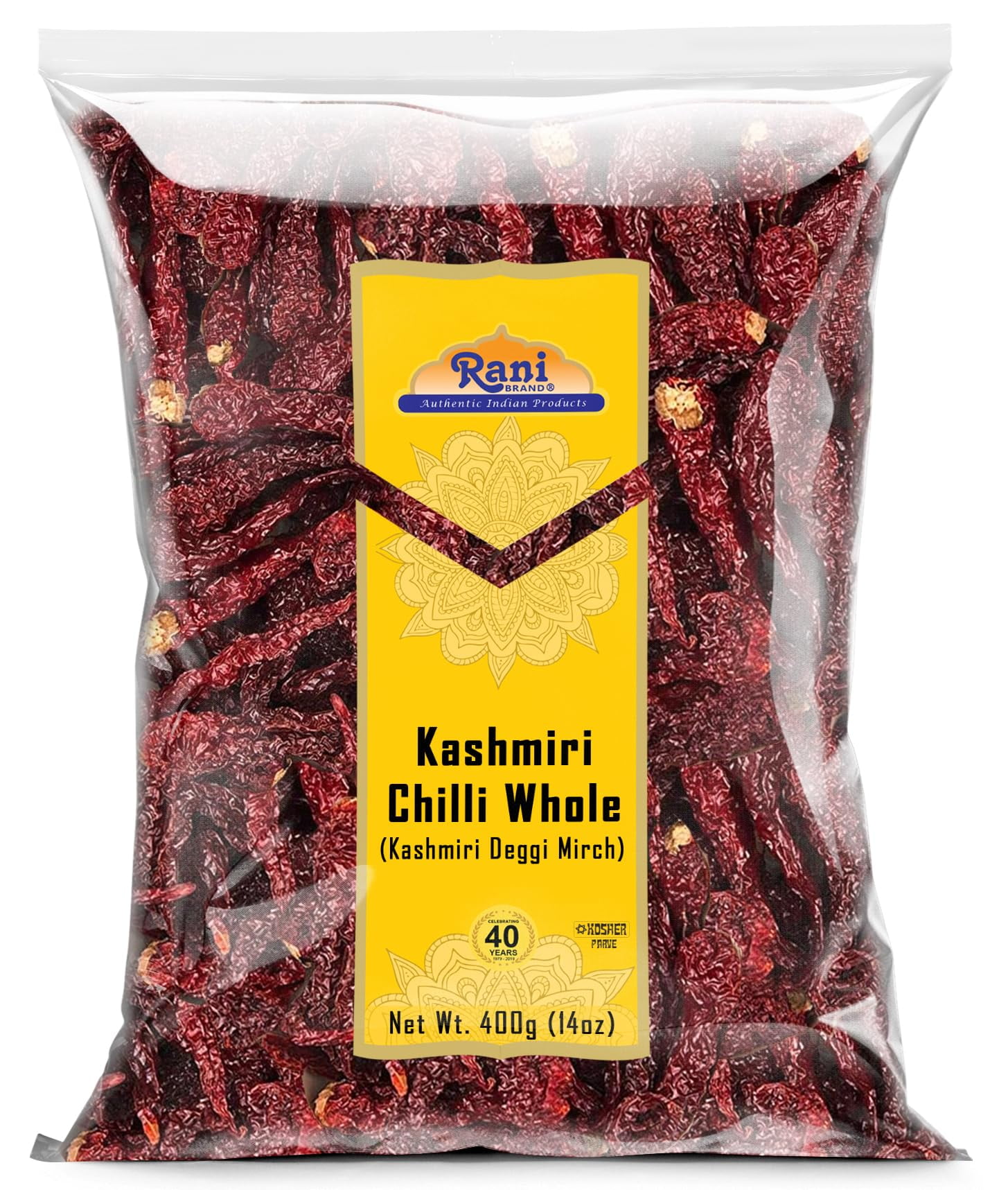Rani Kashmiri Chilli Whole (Deggi Mirch, Low Heat) 14oz (400g ...