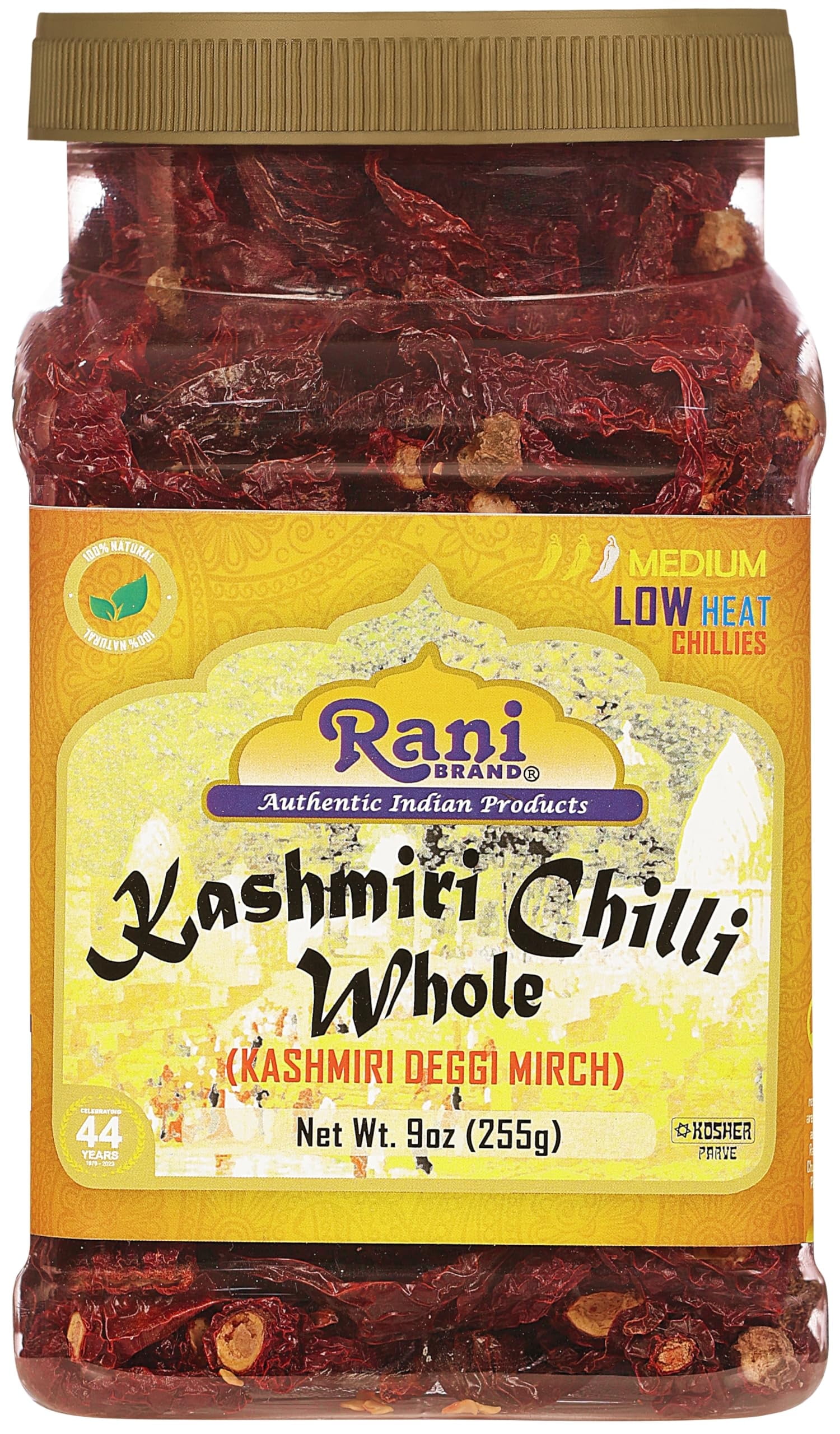 Rani Kashmiri Chilli Whole Stemless (Deggi Mirch, Low Heat) 9oz (255g ...