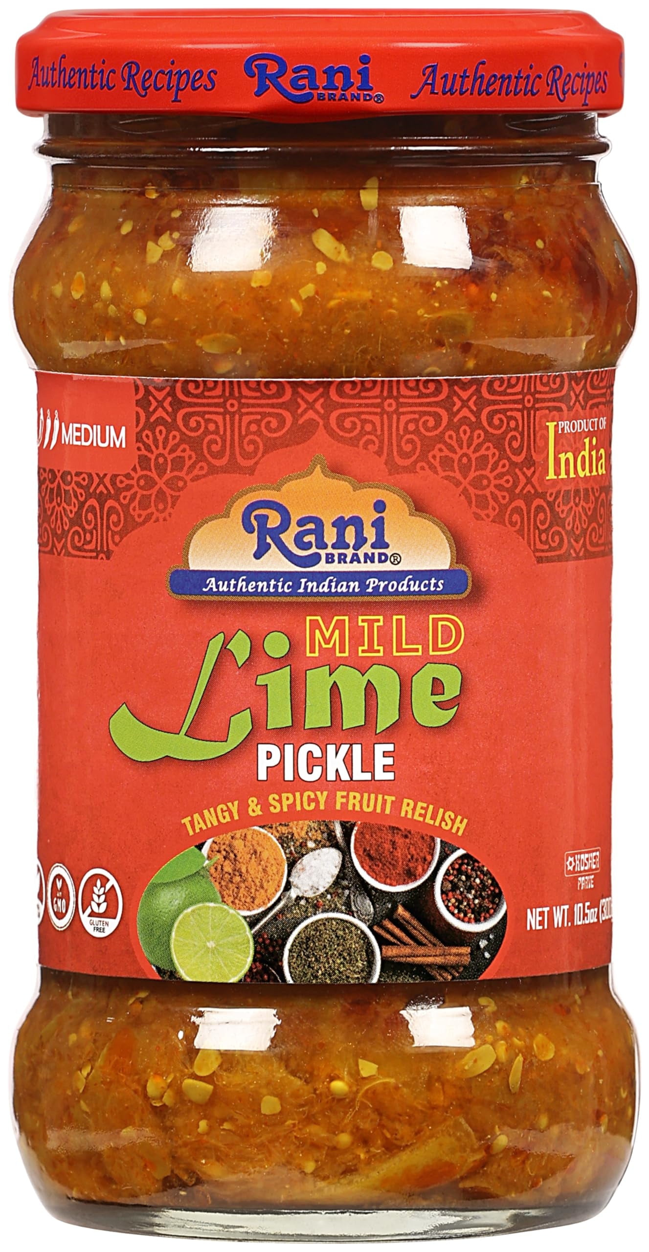 Rani Lime Pickle Mild, Indian Spicy Relish, All Natural, Vegan, Gluten ...