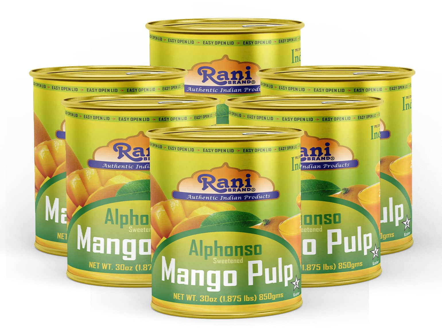Rani Alphonso Mango Pulp Puree for Smoothies & Drinks, Sweetened ...