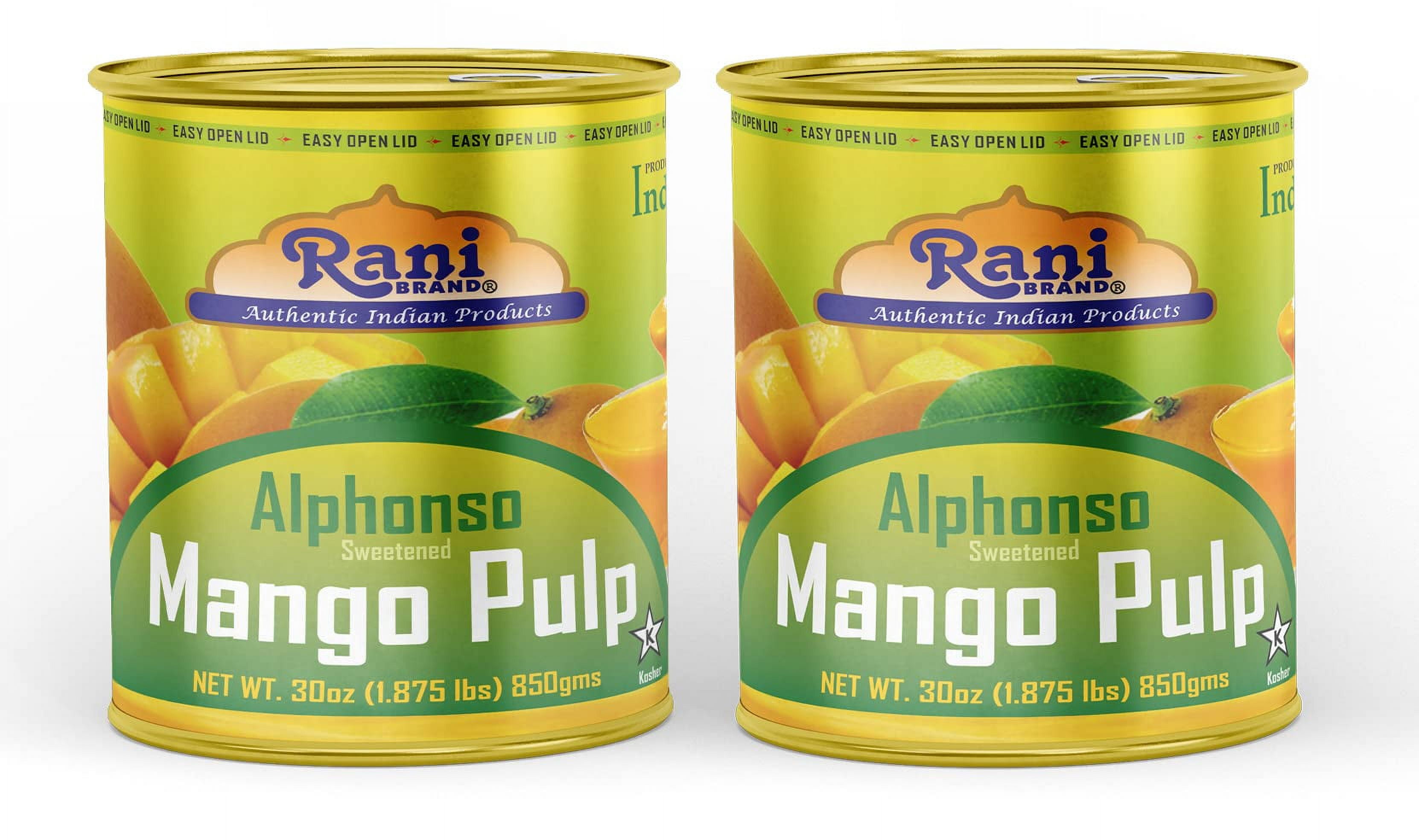 Rani Mango Pulp Puree (Makes Mango Lassi Shakes) Alphonso Sweetened ...