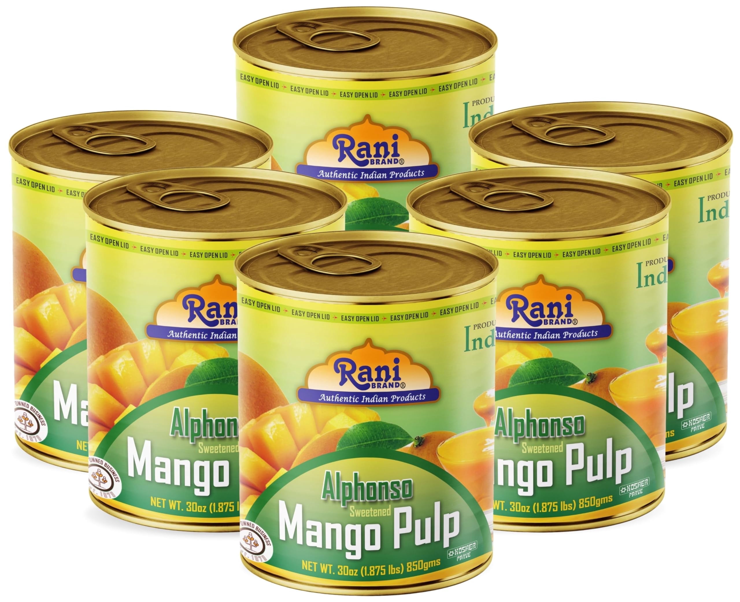 Rani Alphonso Mango Pulp Puree for Smoothies & Drinks, Sweetened ...
