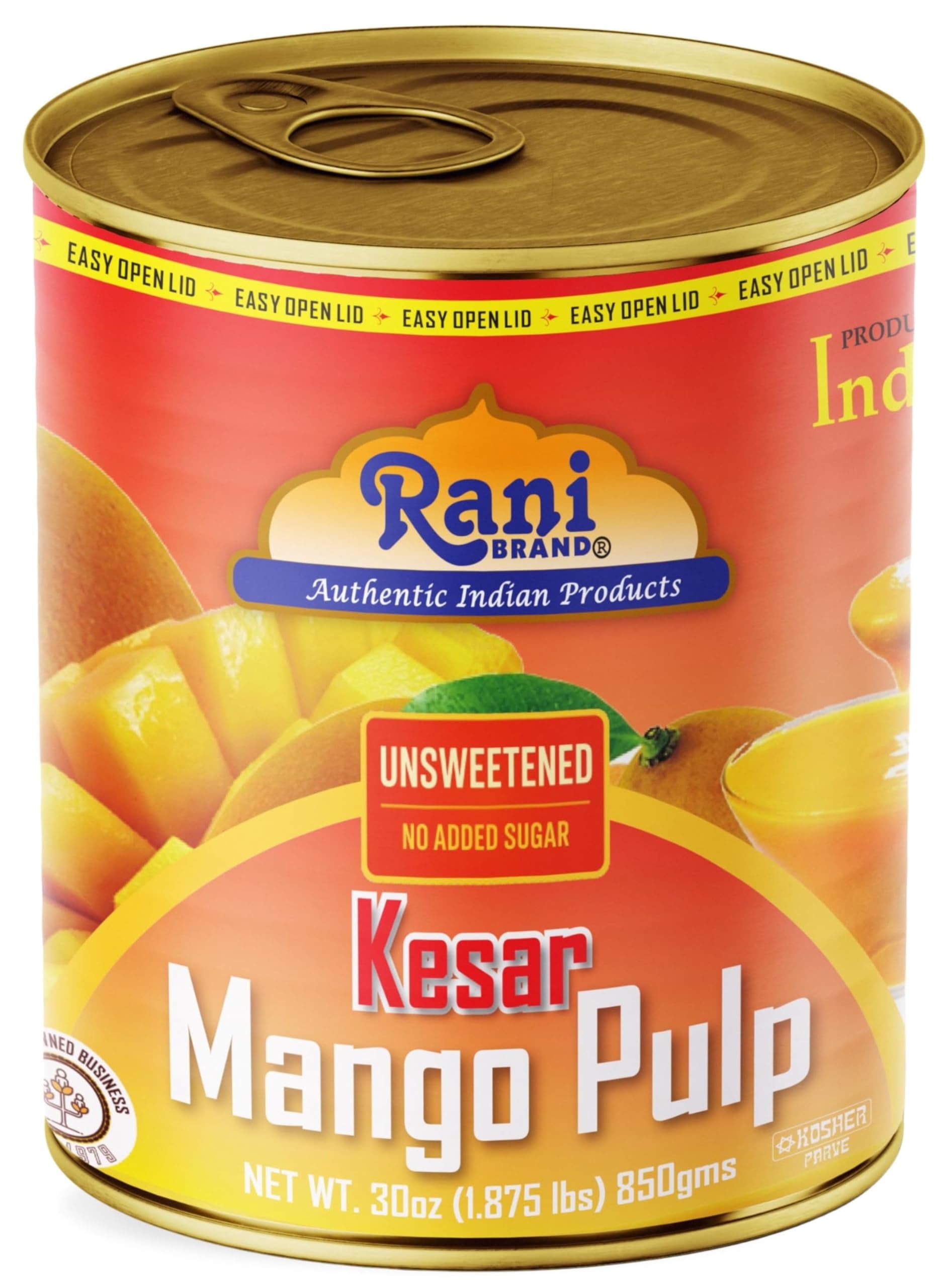 Rani Mango Pulp Puree (Makes Mango Lassi Shakes) Kesar Unsweetened 30oz ...