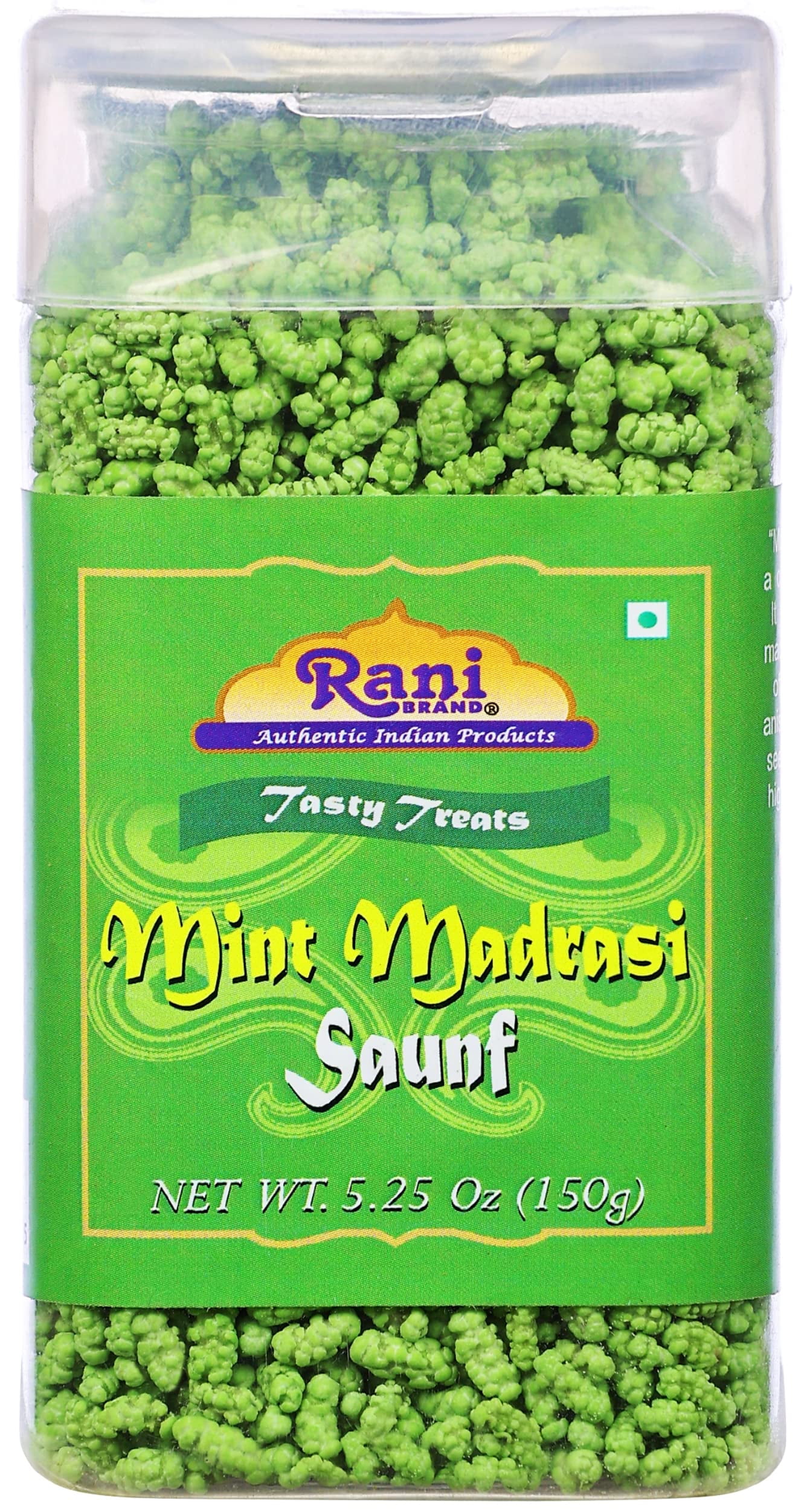 Rani Mint Madrasi Saunf 5.25oz (150g) Vacuum Sealed, Easy Open Top ...