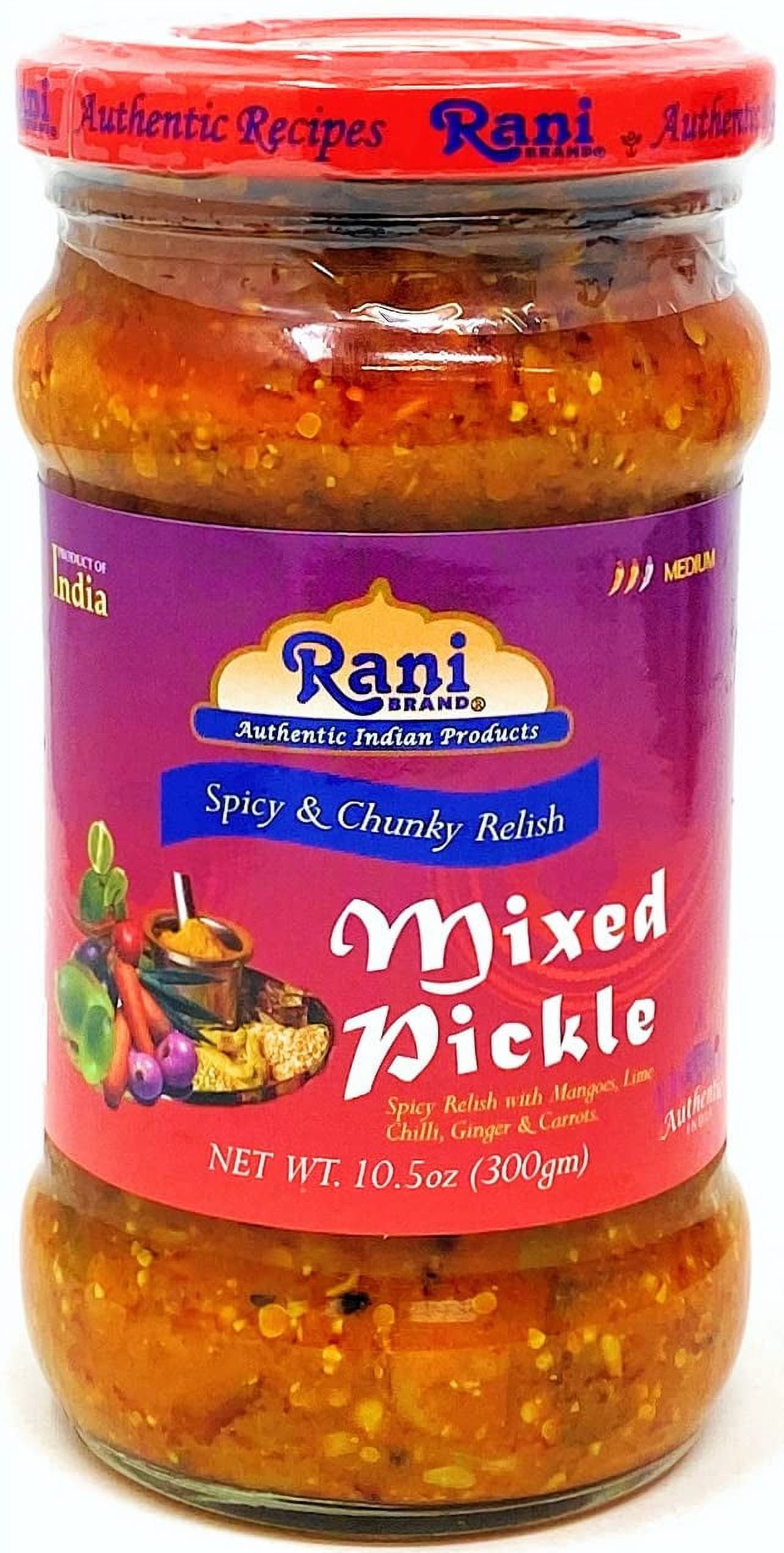 Rani Mixed Vegetable Pickle, Spicy Indian Relish, 10.5oz, Vegan, Gluten ...