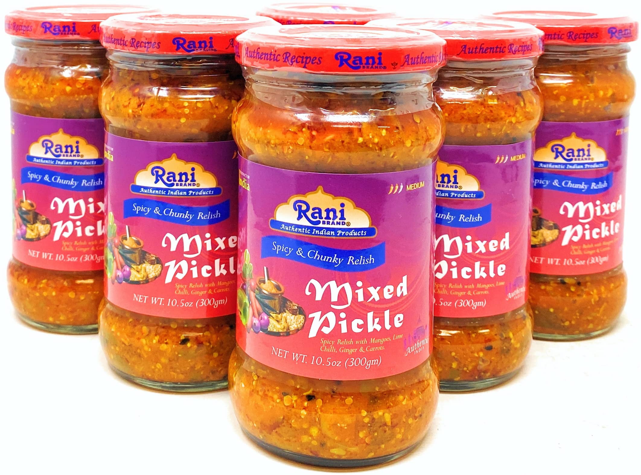 Rani Mixed Vegetable Pickle (Achar, Spicy Indian Relish) 10.5oz (300g ...