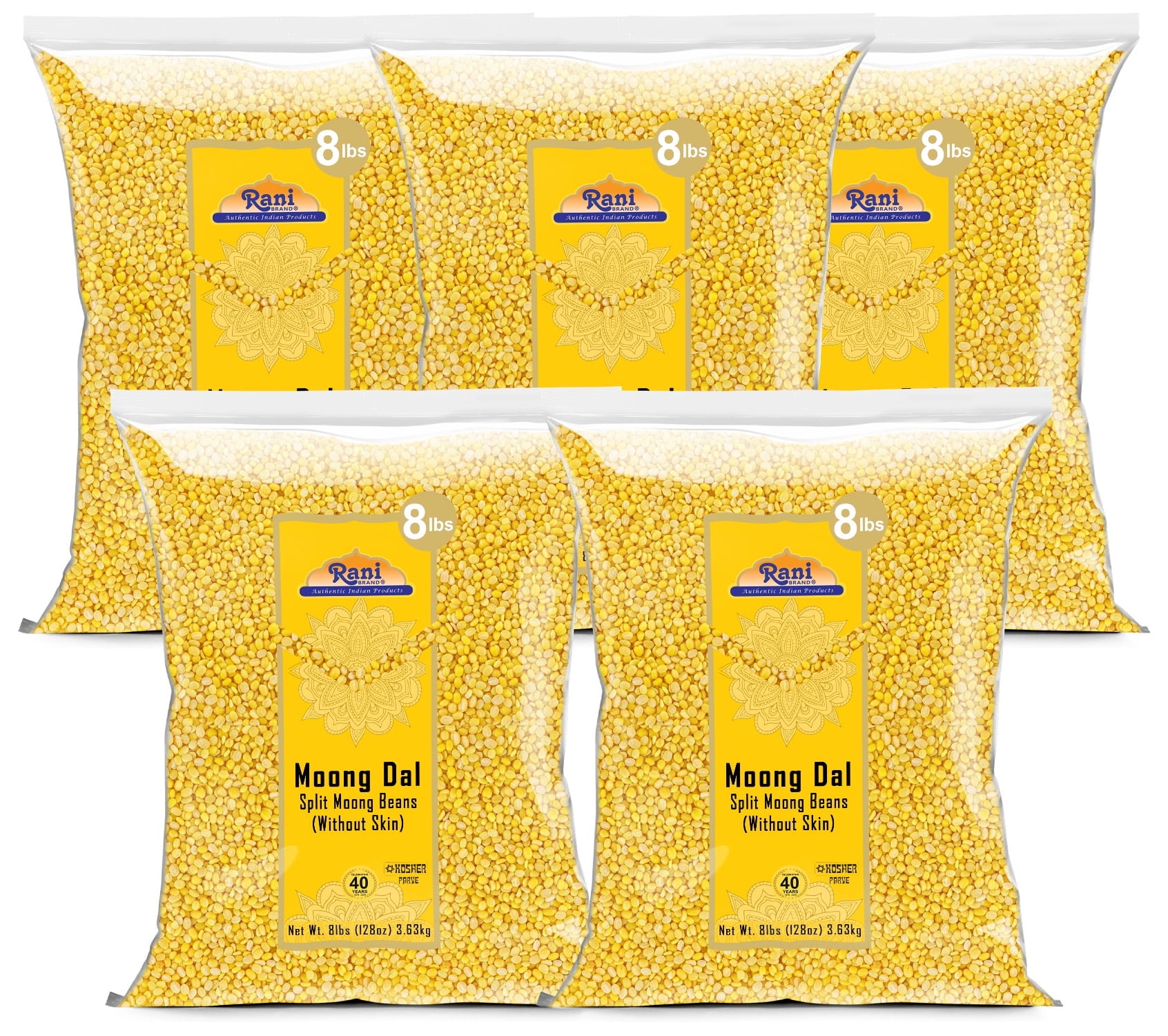 Rani Moong Dal (Split Mung Beans without skin) Lentils Indian 8lb ...