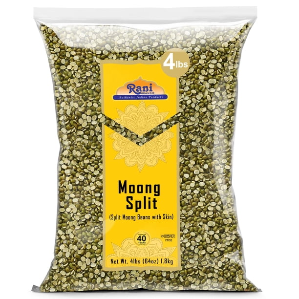 Rani Moong Split (Split Mung Beans with Skin) Lentils Indian 64oz (4lbs ...