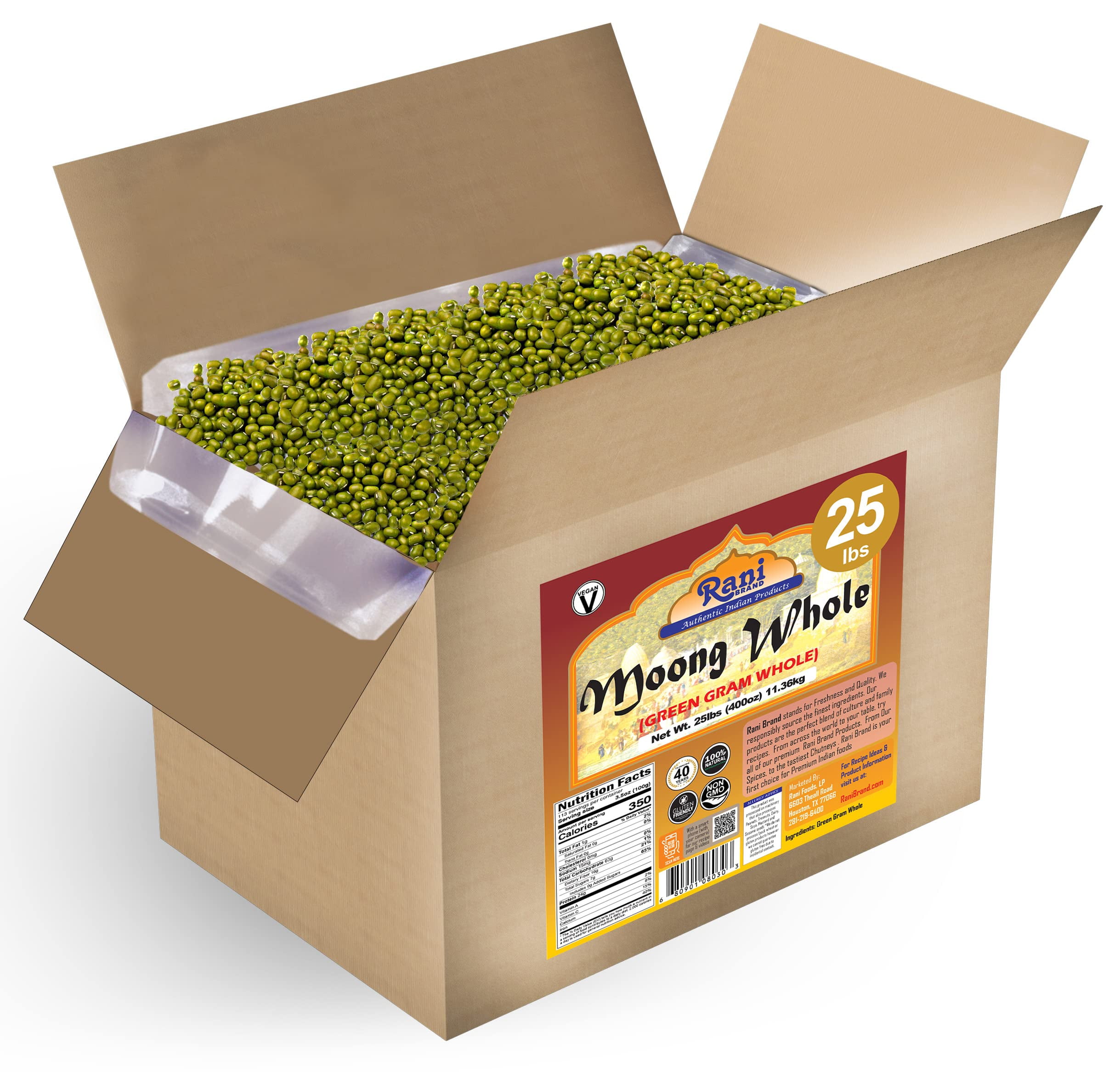 Rani Moong Whole (Ideal for cooking & sprouting, Whole Mung Beans with ...