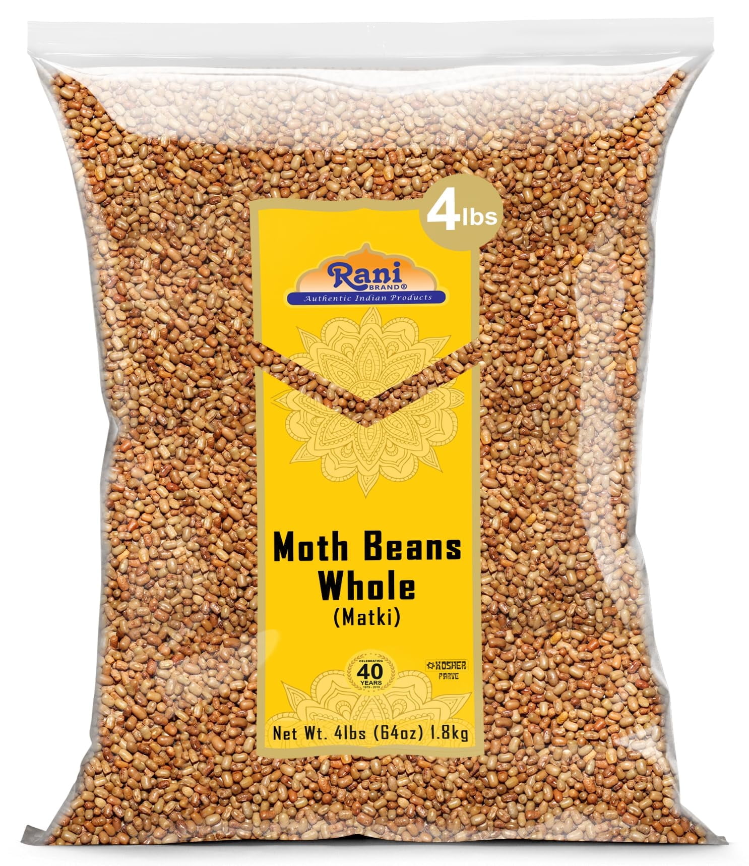 Rani Moth Beans Whole 64oz (4lbs) 1.81kg Bulk ~ All Natural | Gluten ...