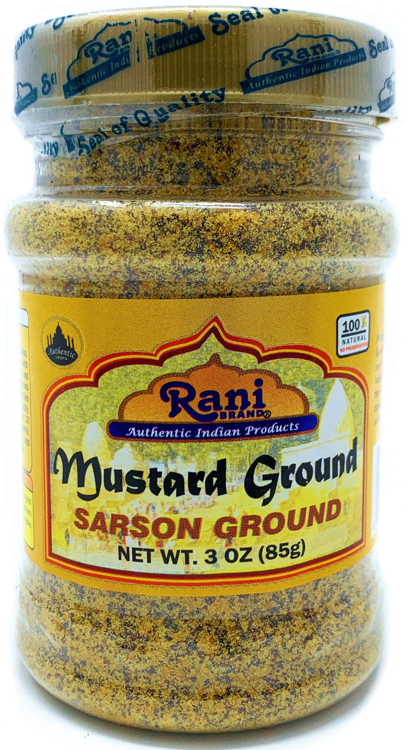 Rani Mustard Seeds Ground, Powder Spice (Rai Sarson) 3oz (85g) PET Jar ...