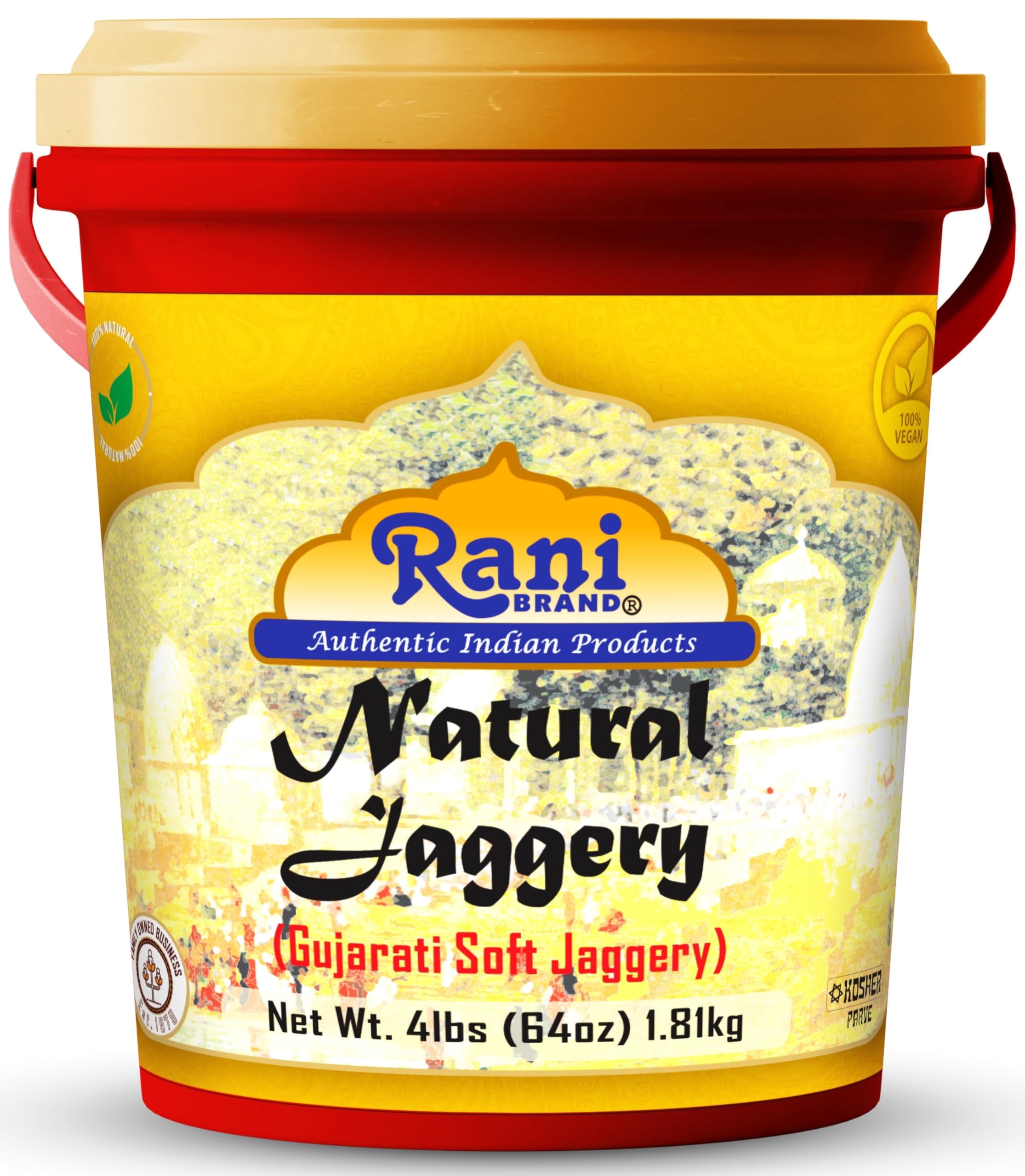 Rani Natural Jaggery (Gujarati Soft Jaggery) 64oz (4lbs) 1.81kg Bulk ...