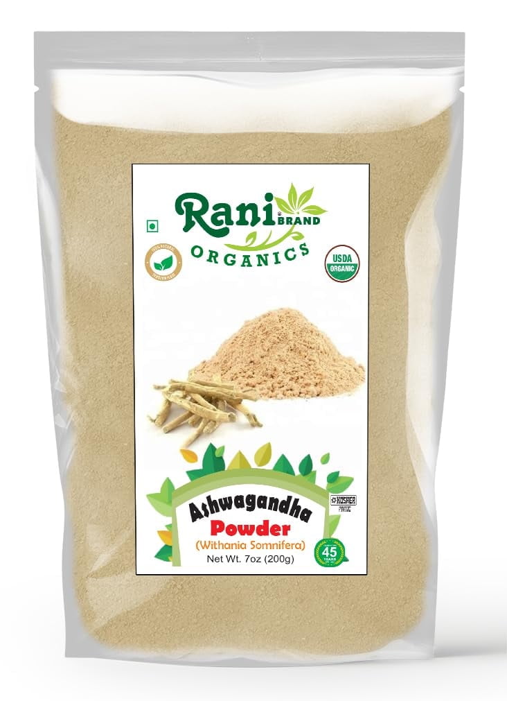 Rani Organic Ashwagandha Powder (Withania Somnifera) 7oz (200g) ~ All Natural | No Color ...