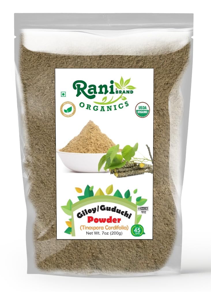 Rani Organic Giloy Powder (Tinospora Cordifolia) 7oz (200g) ~ All Natural | No Color | Gluten ...