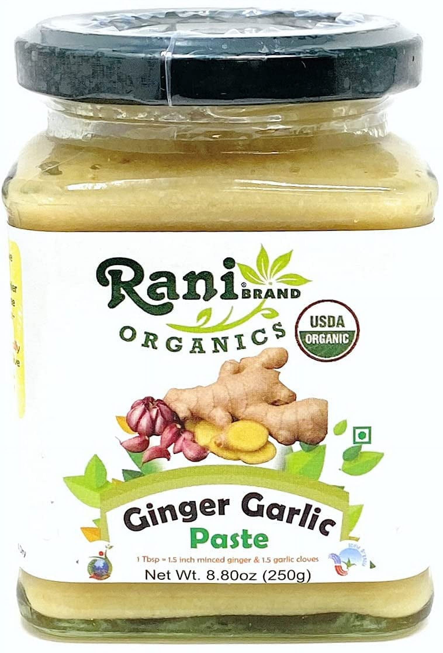 Rani Organic Ginger-Garlic Cooking Paste 8.80oz (250g) ~ Vegan | Glass Jar | Gluten Free | NON ...