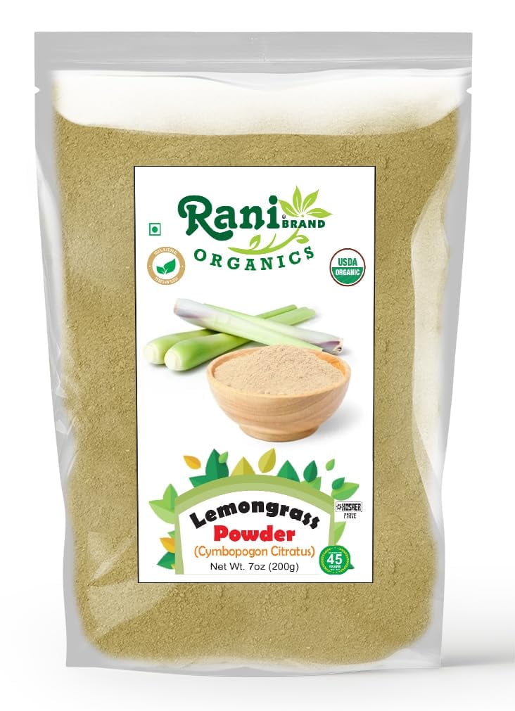 Rani Organic Lemongrass Powder (Cymbopogon Citratus) 7oz (200g) ~ All ...