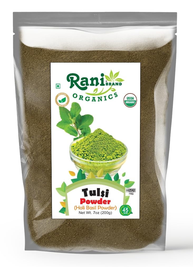 Rani Organic Tulsi Powder (Holi Basil Powder) 7oz (200g) ~ All Natural ...