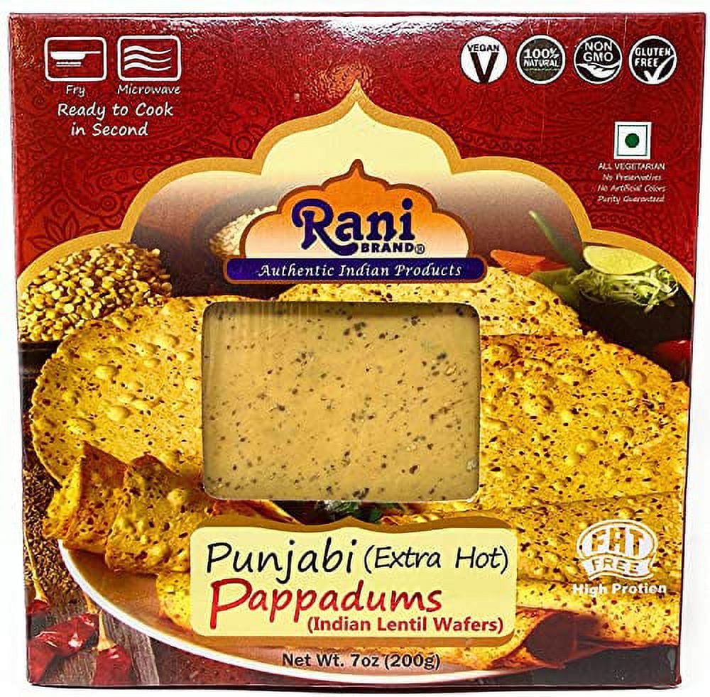 Rani Pappadums (Indian Lentil .. Wafer Snack) Punjabi Papad .. - Extra ...