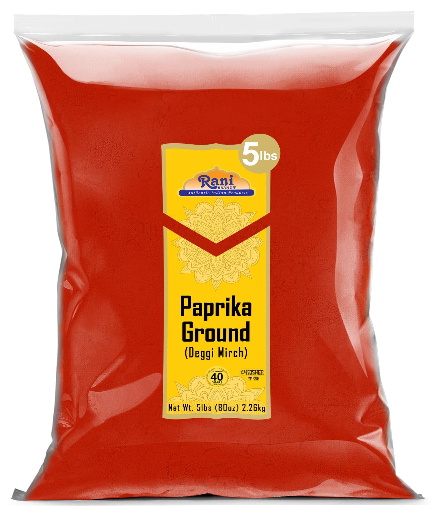 Rani Paprika (Deggi Mirch, Low Heat) Spice Powder, Ground 80oz (5lbs) 2 ...