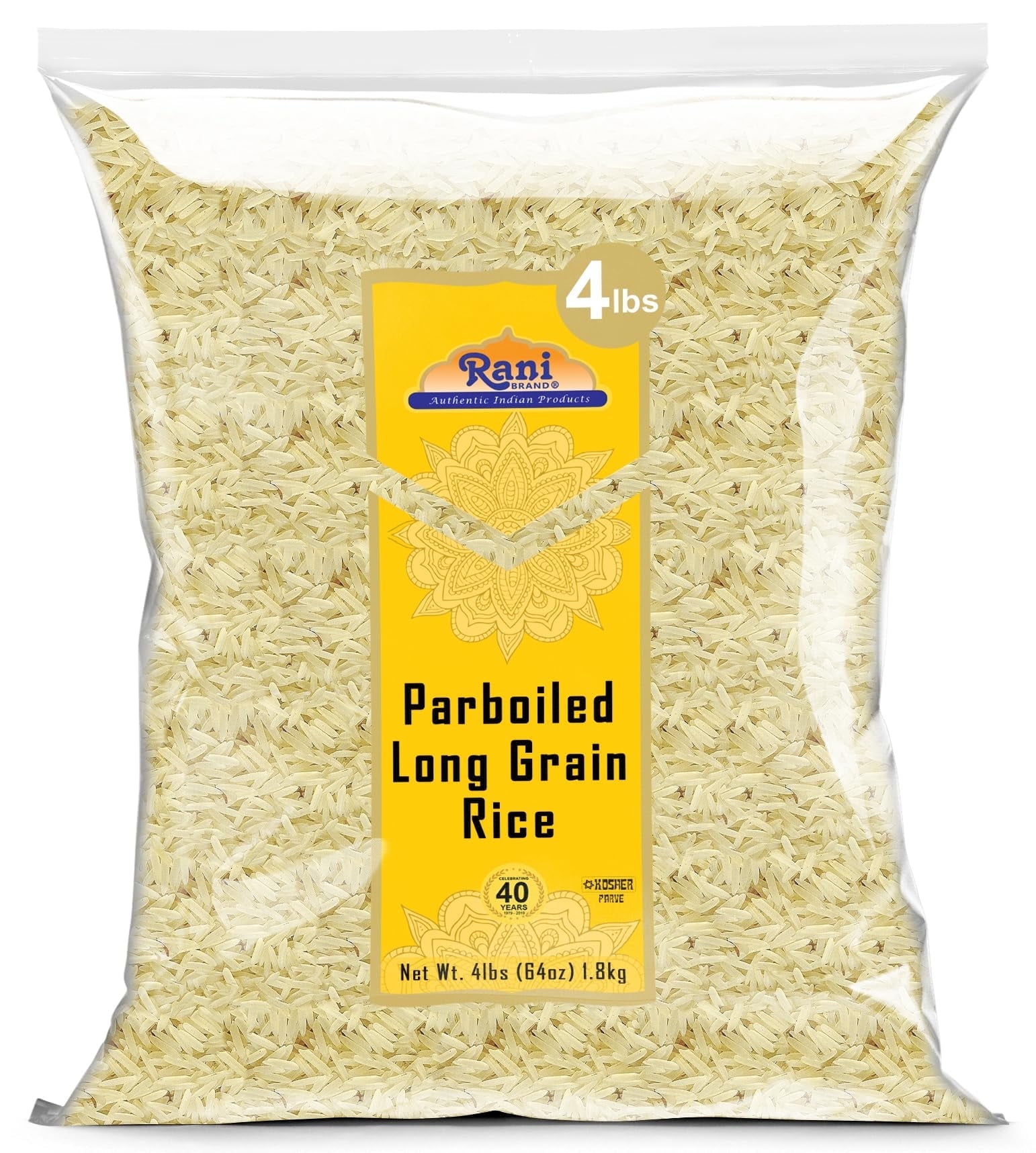 Rani Parboiled Long Grain Rice 64oz (4lbs) 1.81kg Bulk ~ All Natural ...