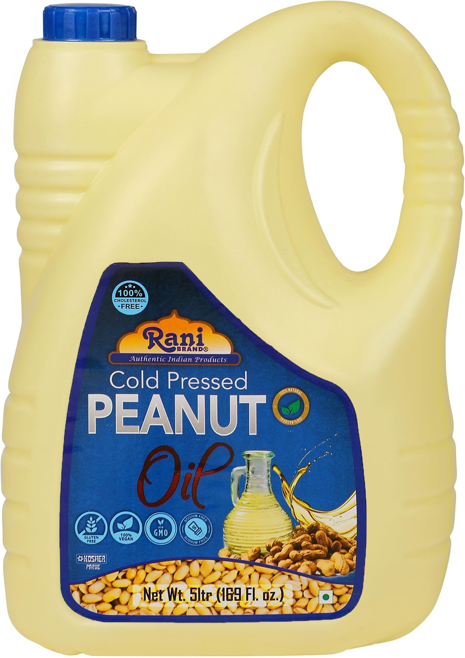 Rani Peanut Oil 169 Ounce, Cold Pressed, 100% Natural, NON-GMO, High ...