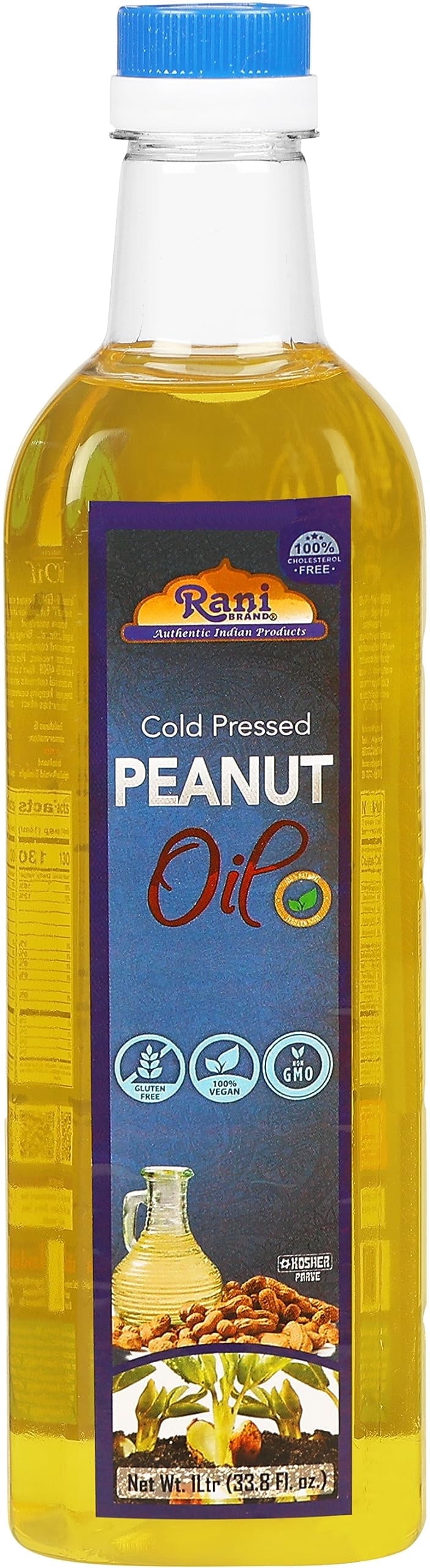 Rani Brand, Peanut Oil 33.8 oz, Cold Pressed, NON-GMO, Kosher, Vegan ...