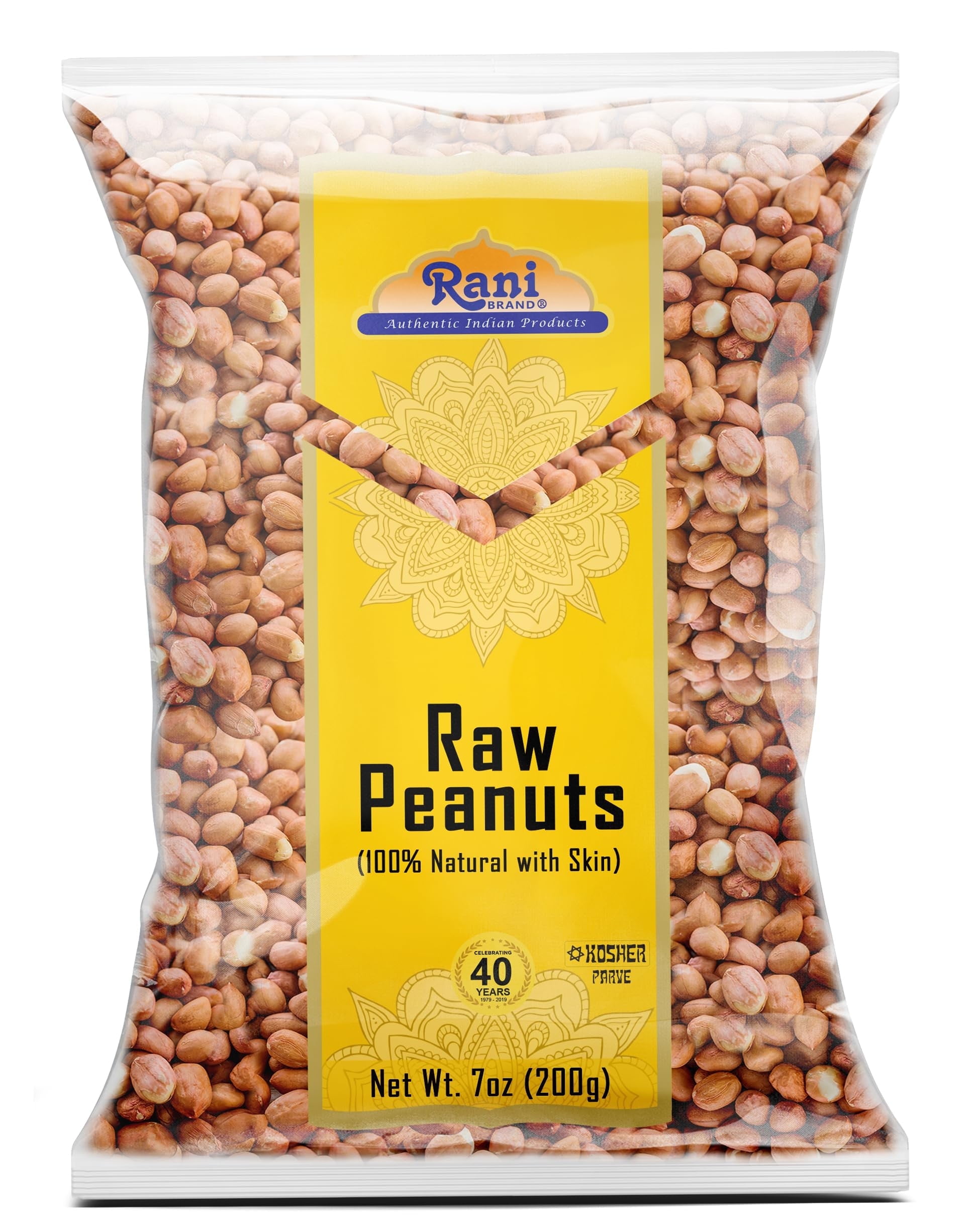 Rani Raw Whole Skin Peanuts, 7oz (200g), Fresh Product of USA, Spanish ...