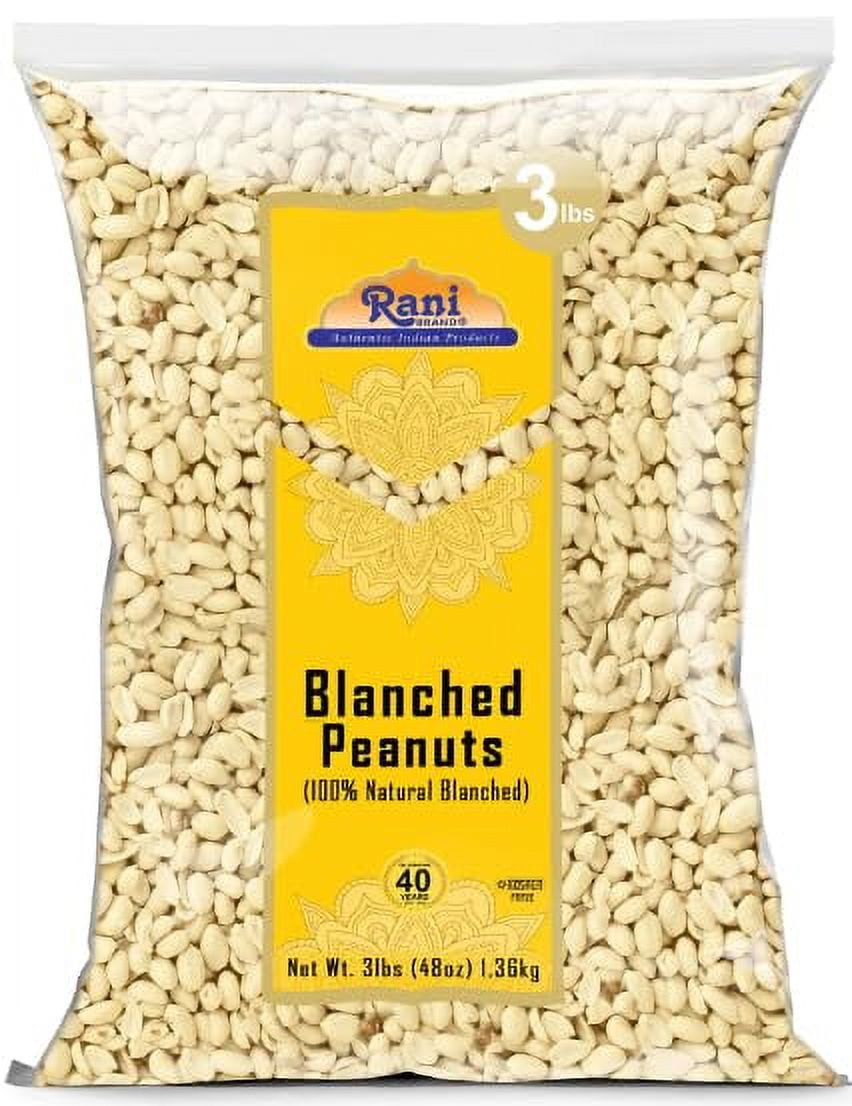 Rani Peanuts Skinless (Blanched, Uncooked) 48oz (3lbs) 1.36kg Bulk ...