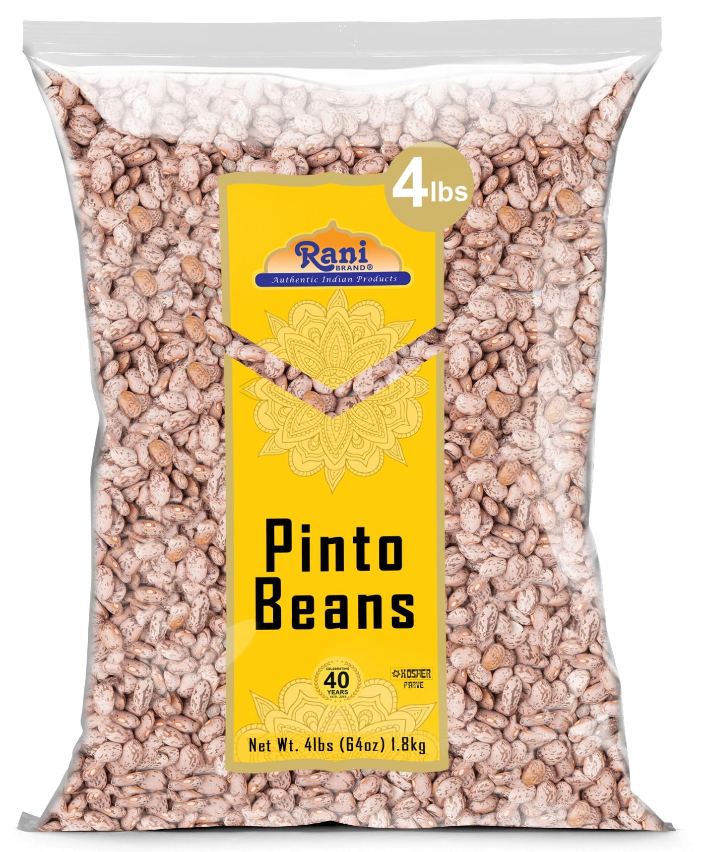 Rani, Pinto Beans, 64oz, All Natural Vegan Gluten Free Non-GMO Kosher ...