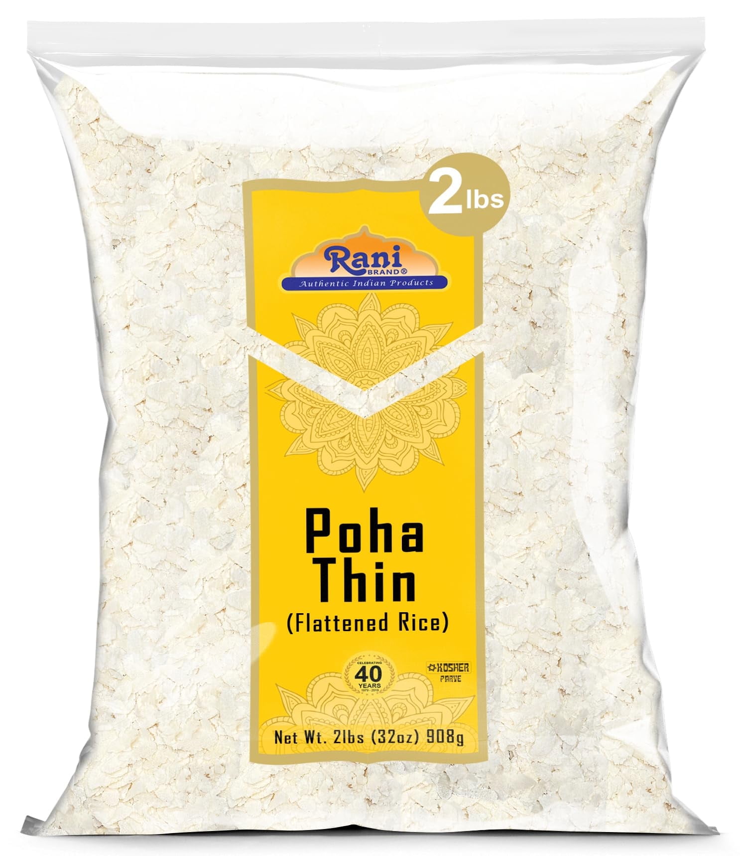 Rani Poha (Powa) Thin Cut (Flattened Rice) 32oz (2lbs) 908g Bulk ~ All ...