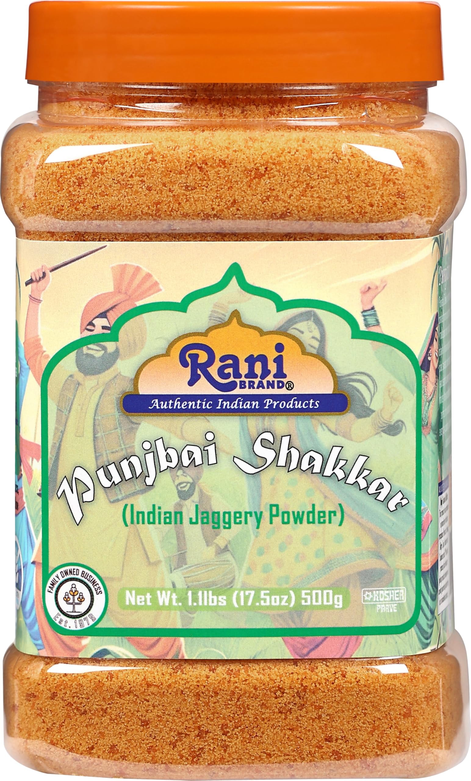 Rani Punjabi Shakkar, Gur Jaggery Powder, Raw Cane Sugar, 17.5oz ...
