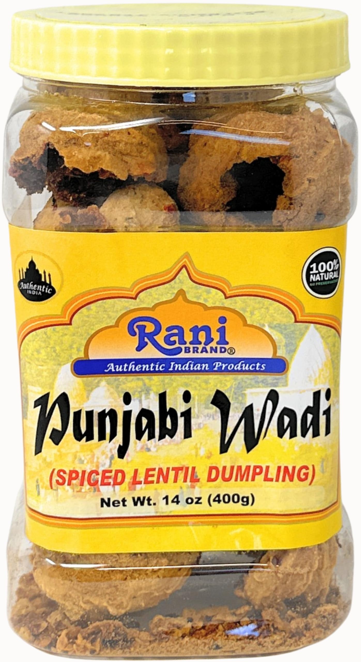 Rani Punjabi Wadi (Vadi) Lentil Spiced Flour Balls 14oz (400g) PET Jar ...
