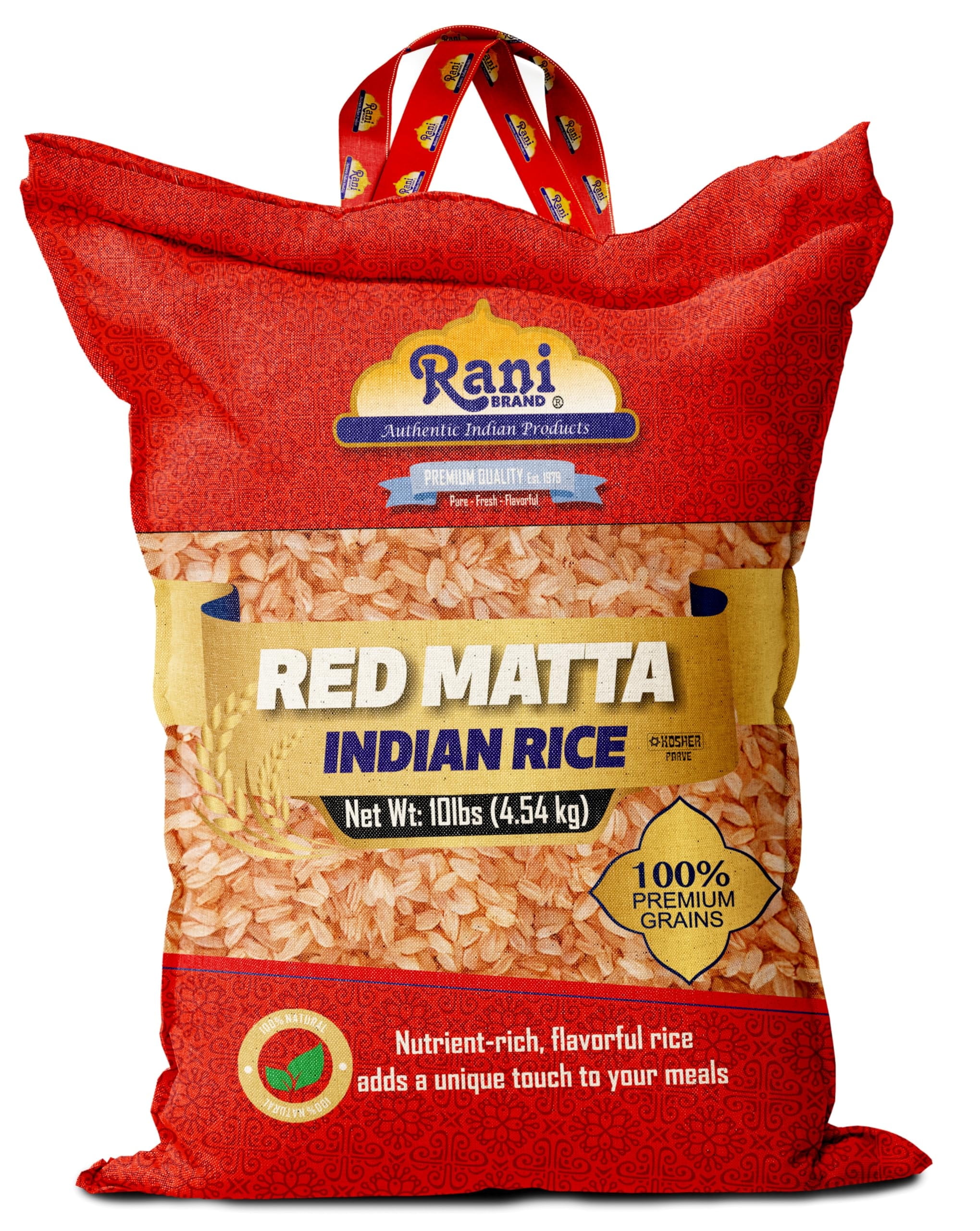 Rani Red Matta Indian Rice 160oz (10lbs) 4.54kg Cloth Bag ~ All Natural | Gluten Friendly ...