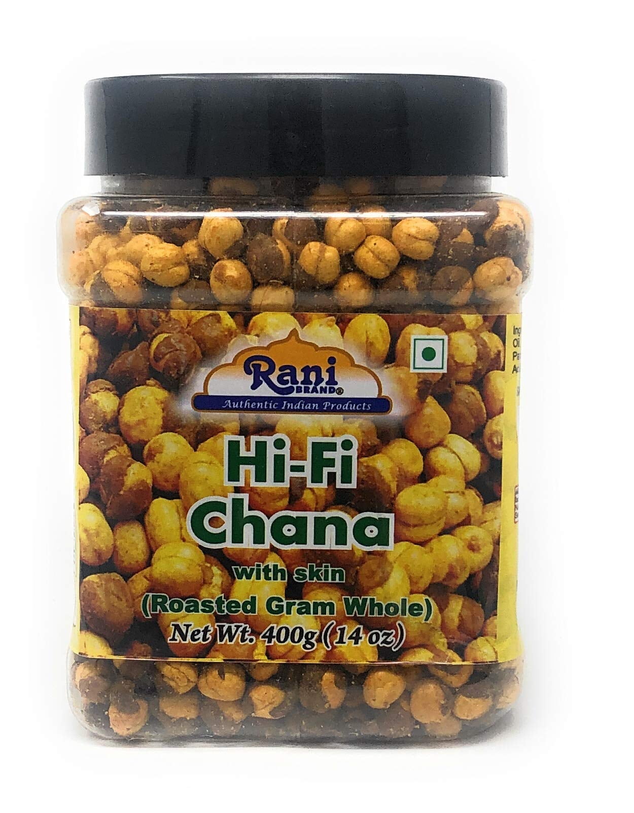 Rani Roasted Chana Hi-Fi Flavor 14oz PET Jar, All Natural Vegan Snack ...