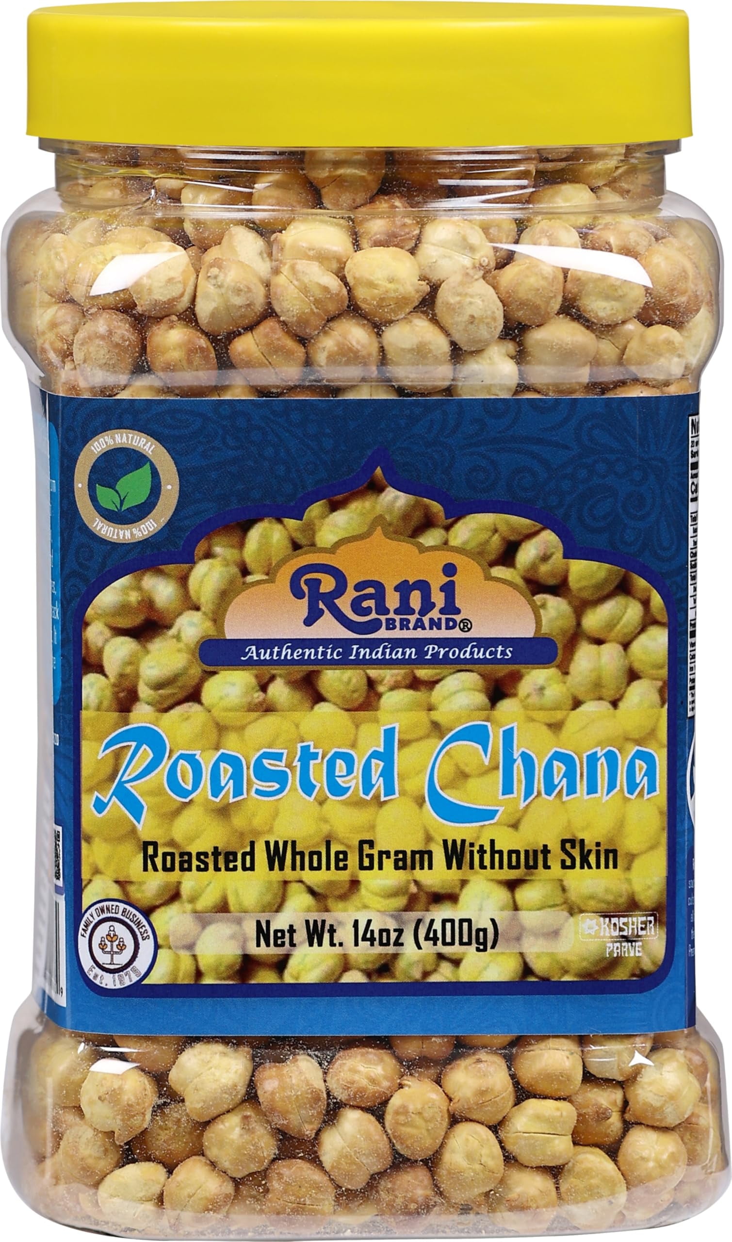 Rani Roasted Chana Skinless (Chickpeas) Plain Flavor (No Skin) 14oz ...