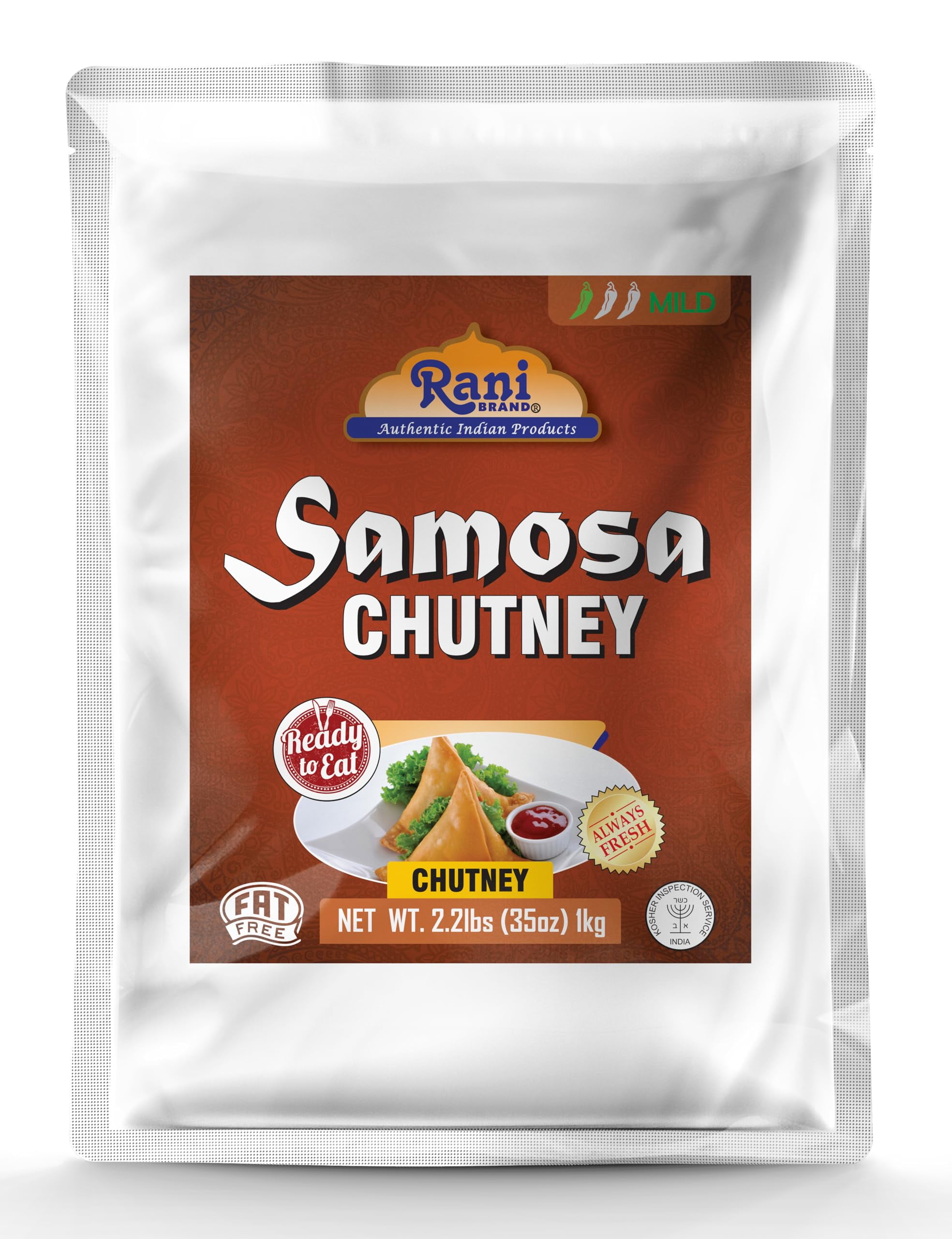 Rani Samosa Chutney (Sweet, Sour & Spicy Dipping Sauce) 35oz (2.2lbs) 1kg Bulk, Ready to eat ...