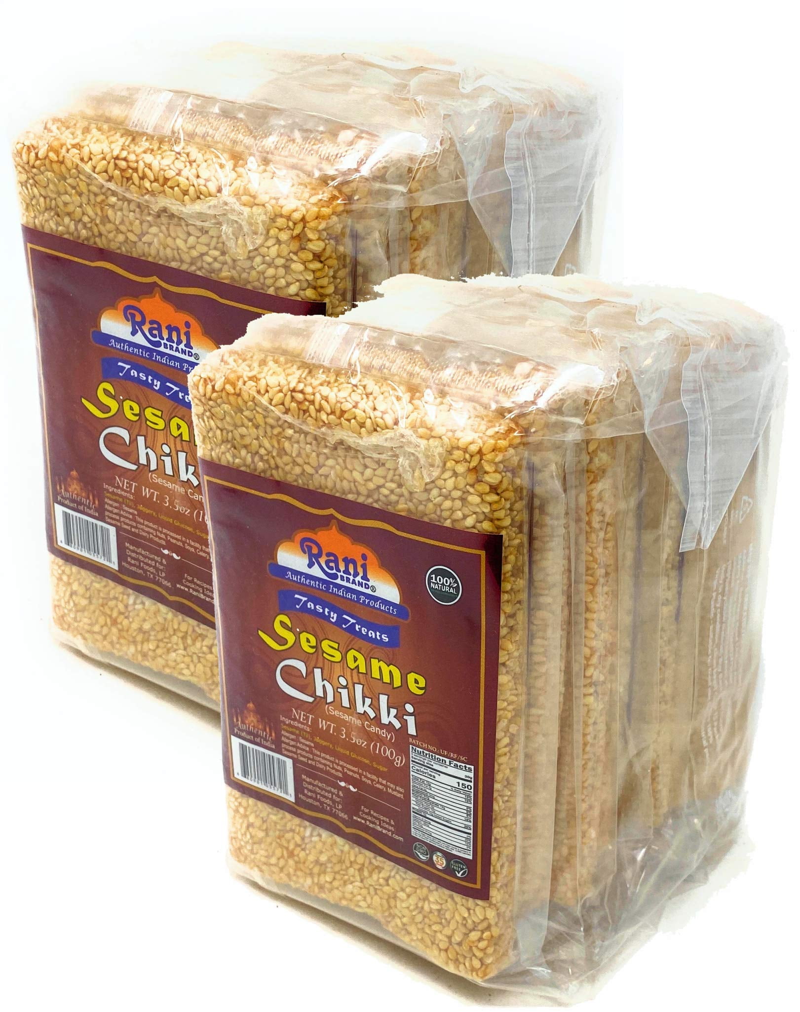 Rani Sesame Chikki (Brittle Candy) 100g (3.5oz) x Pack of 20 ~ All ...