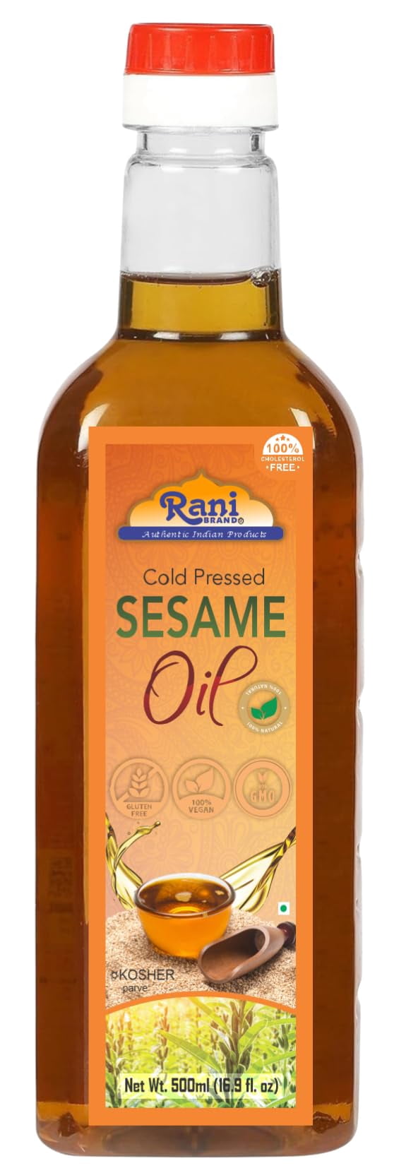 Rani 100% Natural Cold Pressed Sesame Oil 16.9oz for Cooking | Non-GMO ...