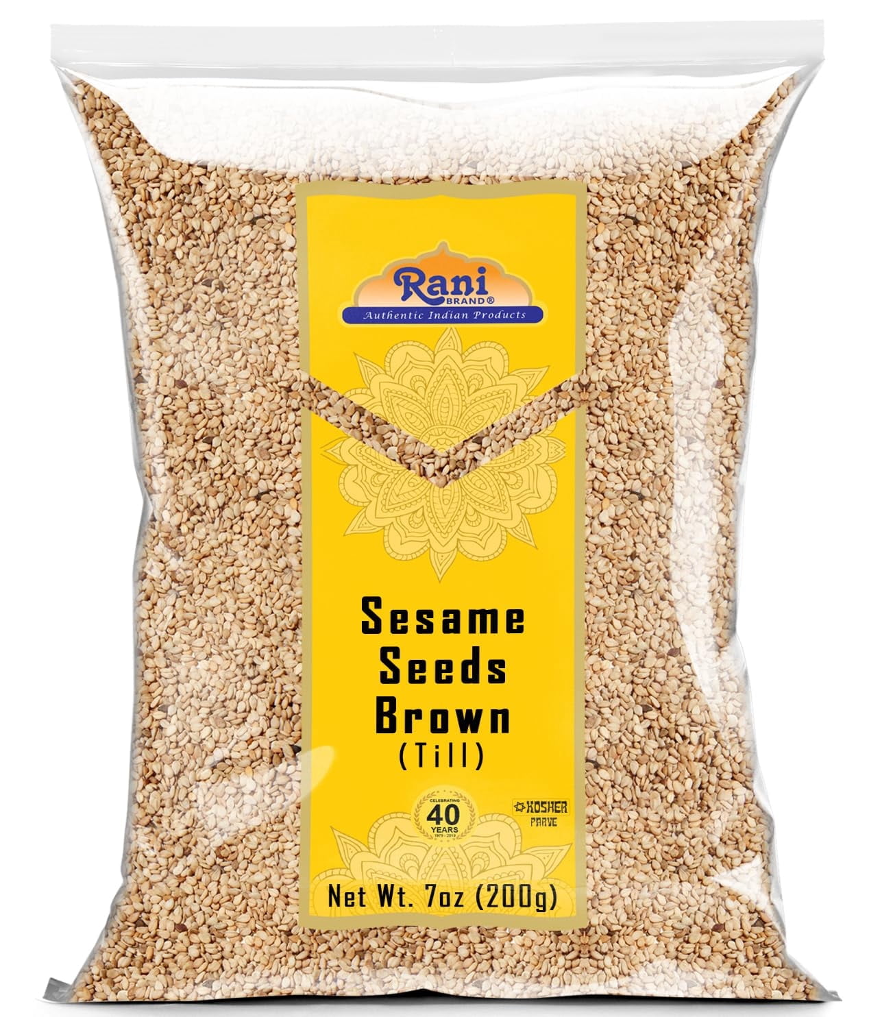 Rani, Sesame Seeds, Whole Brown 7oz, Raw, All Natural Kosher Vegan ...