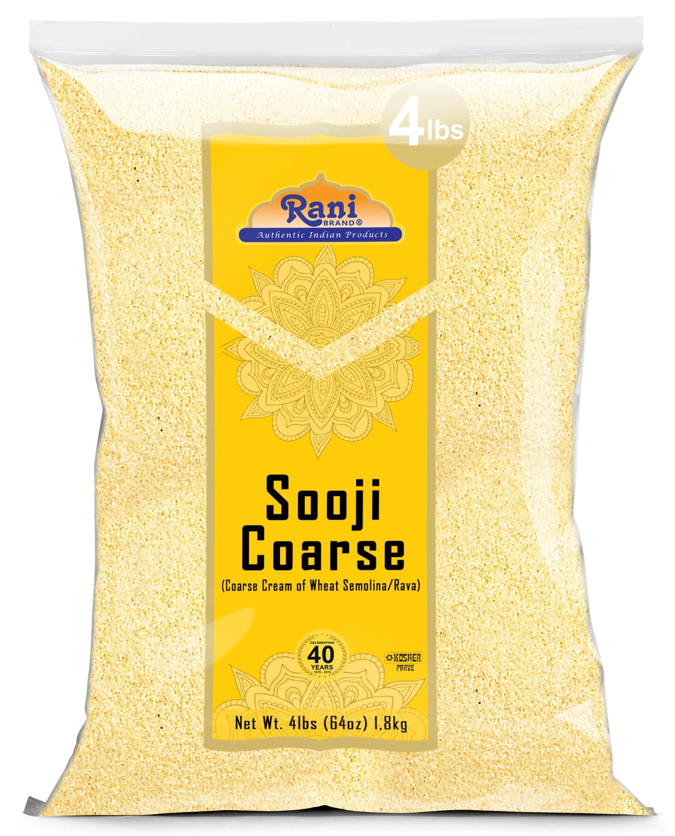 Rani Sooji Coarse (Farina, Suji, Rava, Rawa, Wheat Semolina) Flour 64oz ...