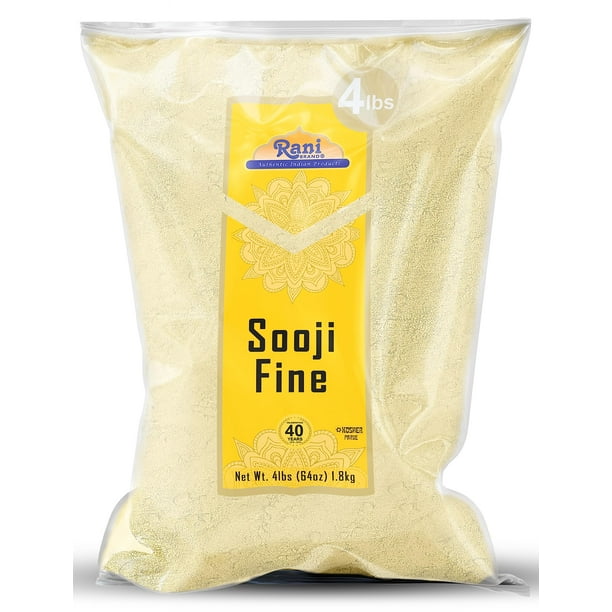 Rani Sooji Fine (Farina, Suji, Rava, Wheat) Flour, 64oz (4lbs) 1.81kg ...