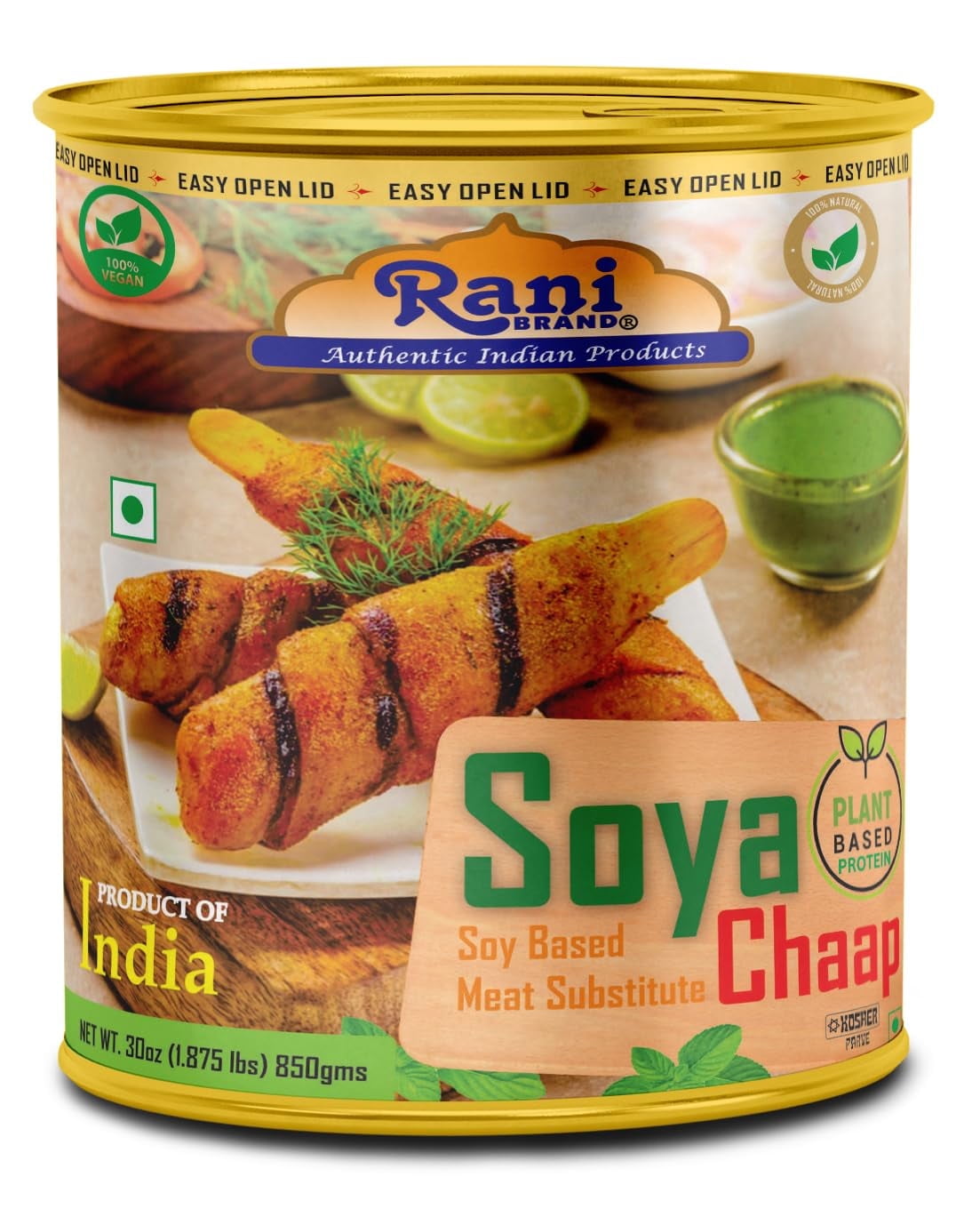 Rani Soya Chaap Vegan Chunks, 30oz (1.875lbs), All Natural, NON-GMO ...