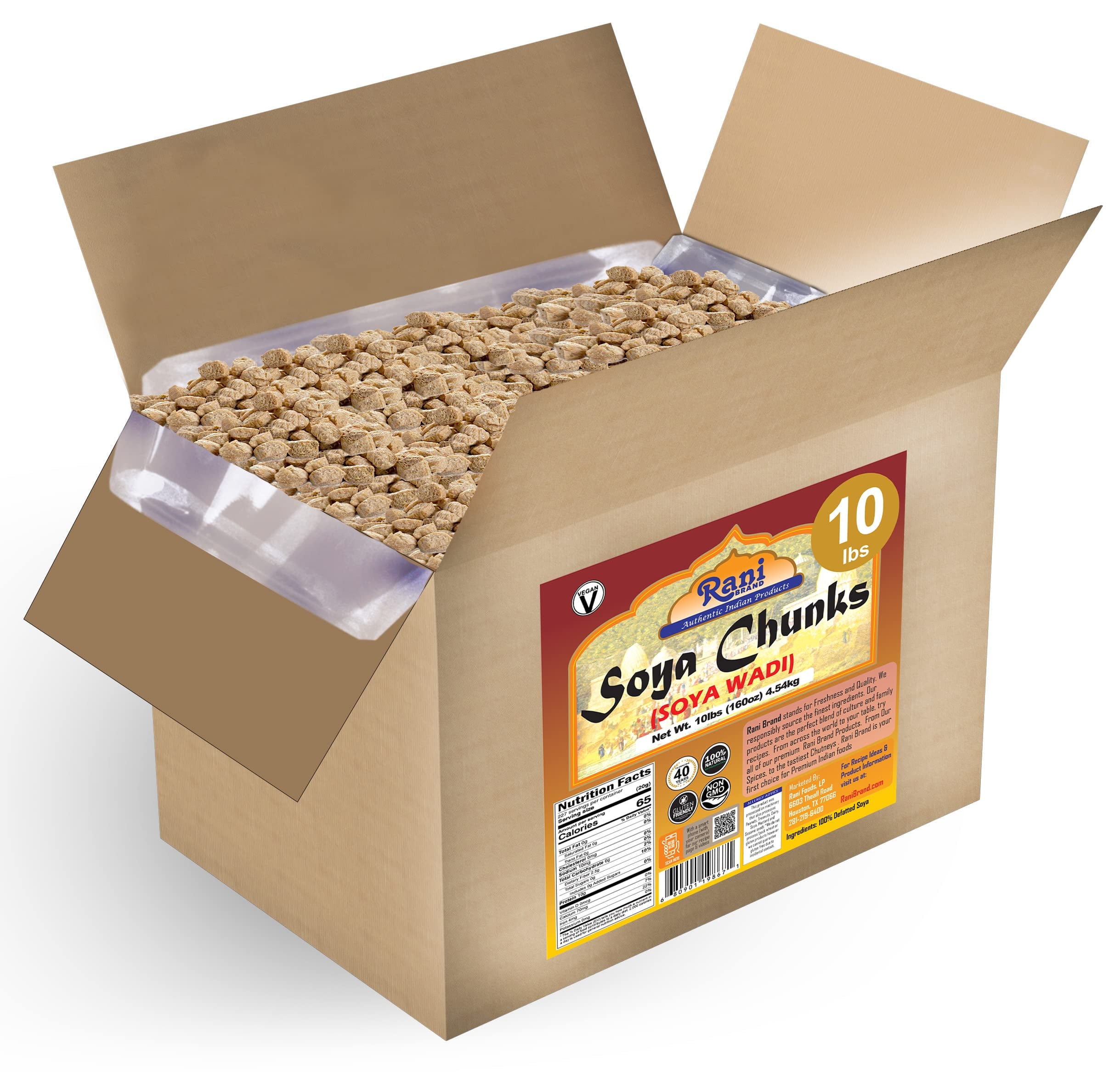 Rani High-Protein Soya Chunks Nuggets, Vegan, Gluten Friendly, NON-GMO ...
