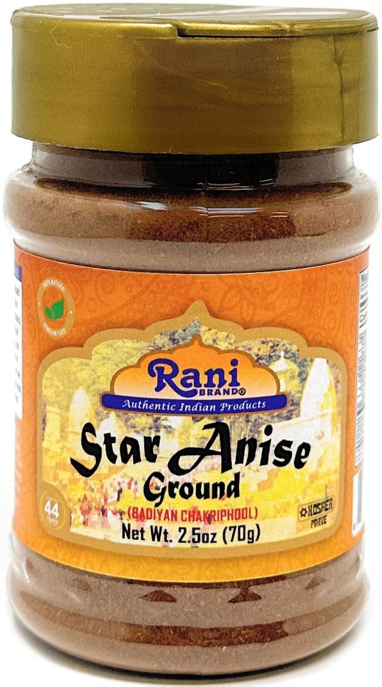 Rani Star Anise Powder (Badian Khatai) Ground Spice 2.5oz (70g) PET Jar ...