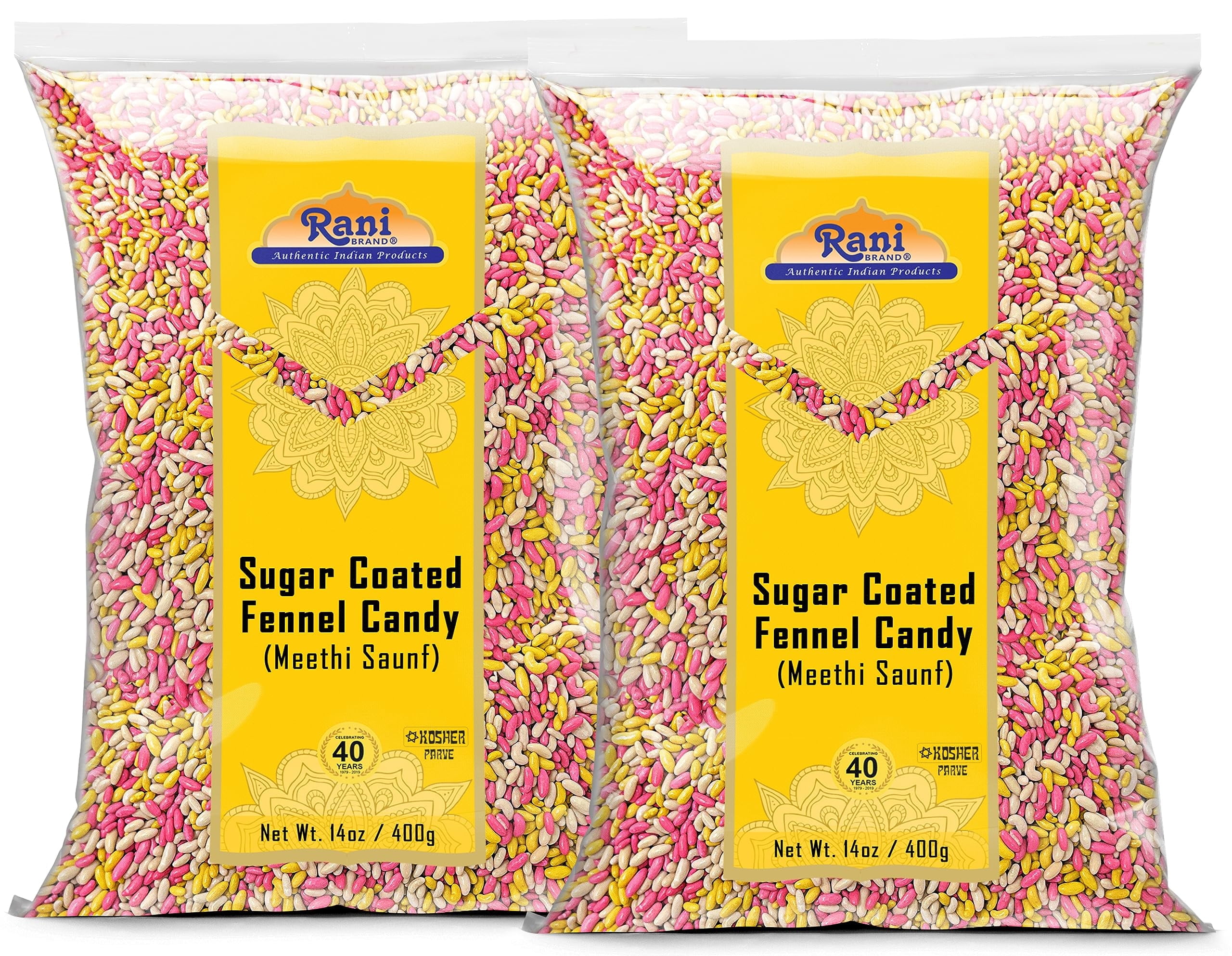 Rani Sugar Coated Fennel Candy 14oz (400g) - [Pack of 2 / 800g 28oz ...